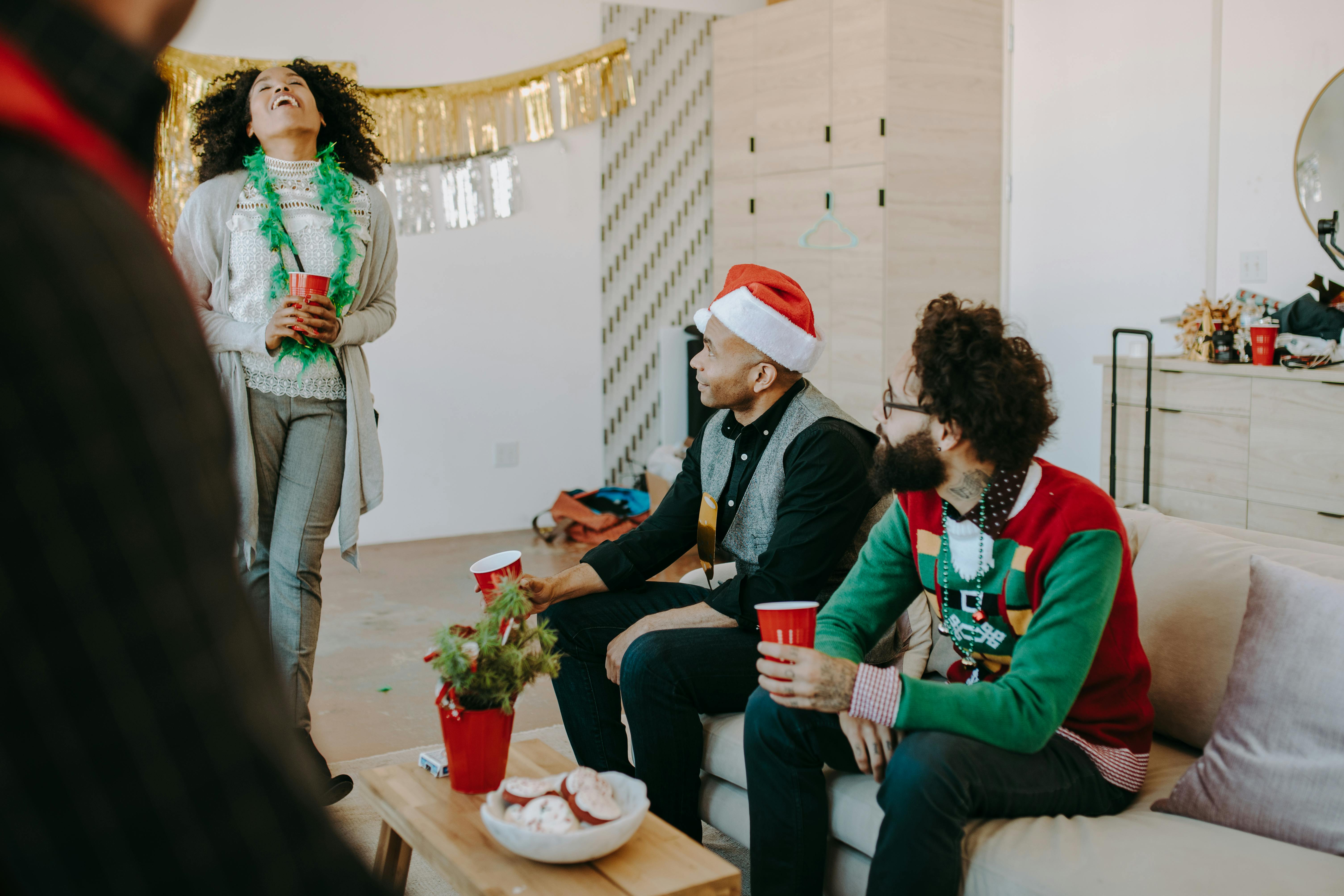 Happy Colleagues celebrating Christmas · Free Stock Photo
