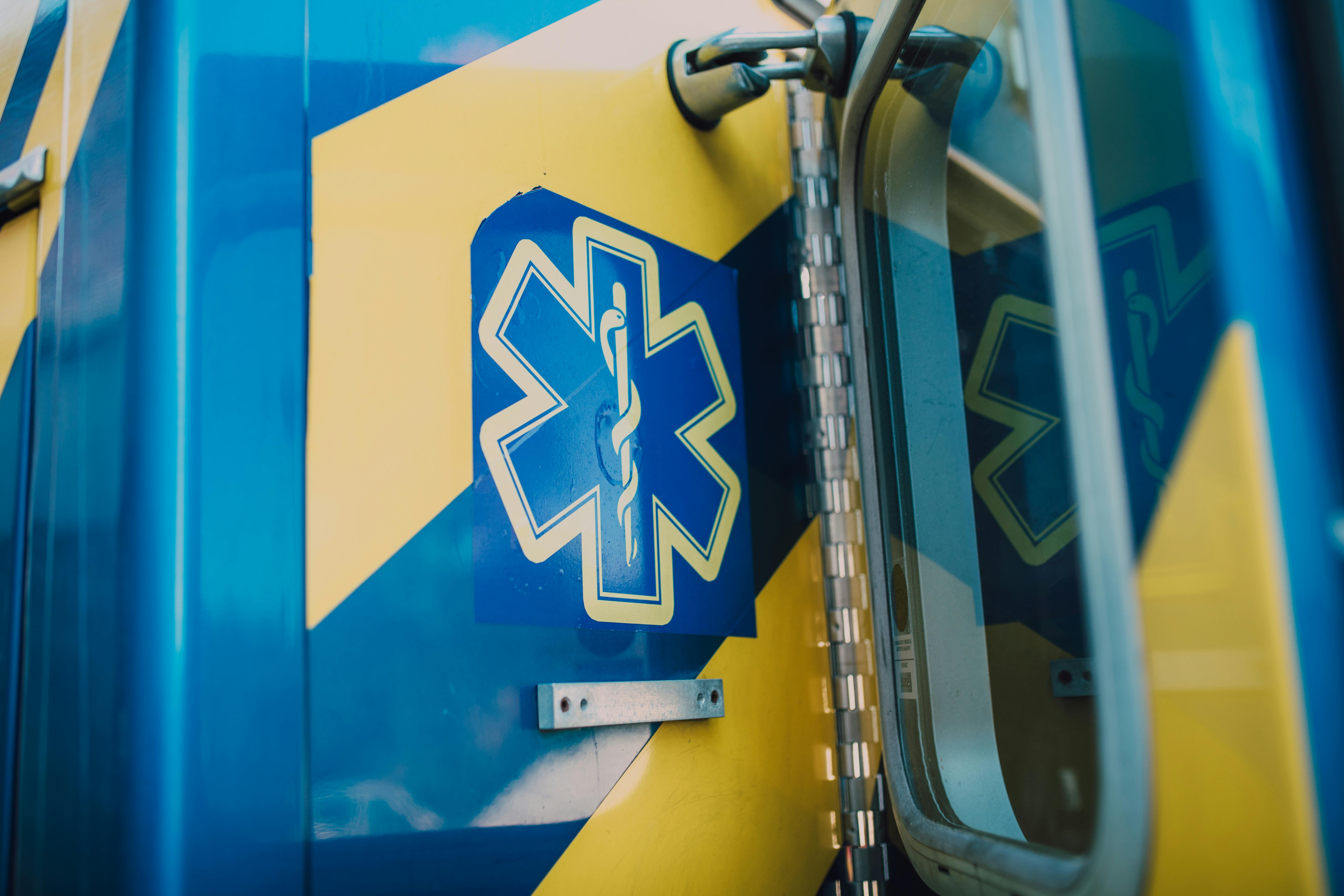 Blue and Yellow Ambulance · Free Stock Photo