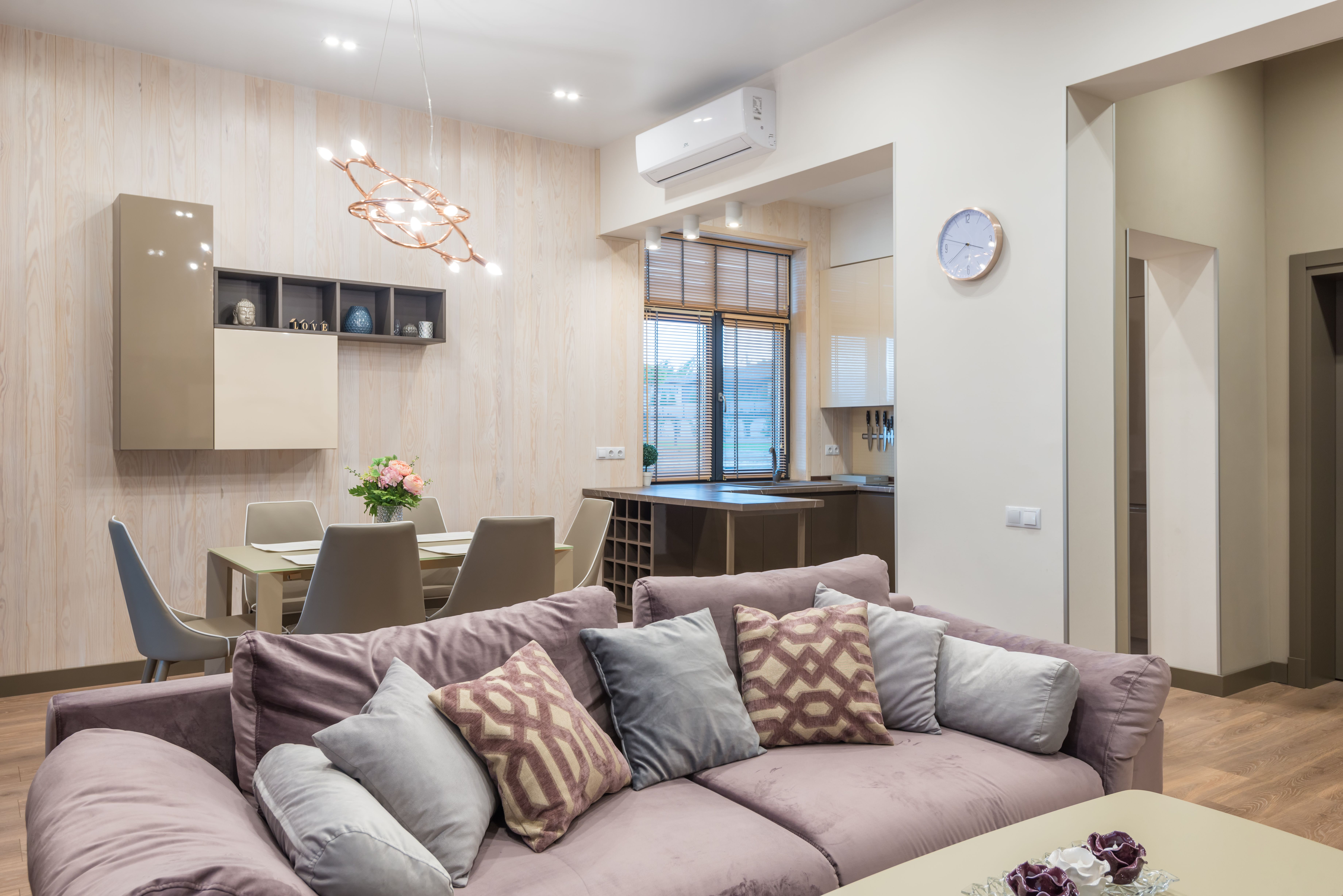 Interior of modern living room of flat with mix design elements · Free ...