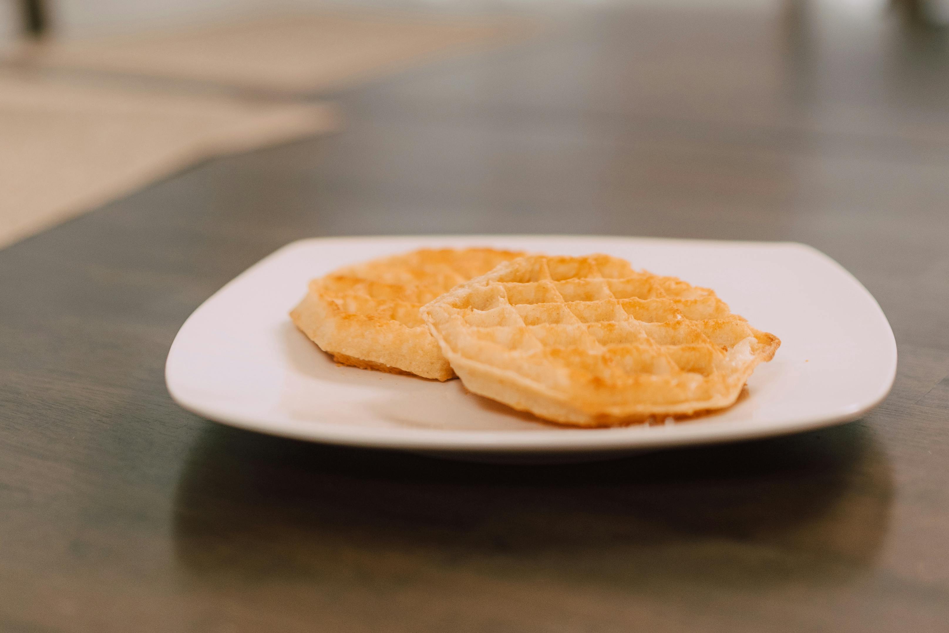 Waffles on White Ceramic Plate · Free Stock Photo