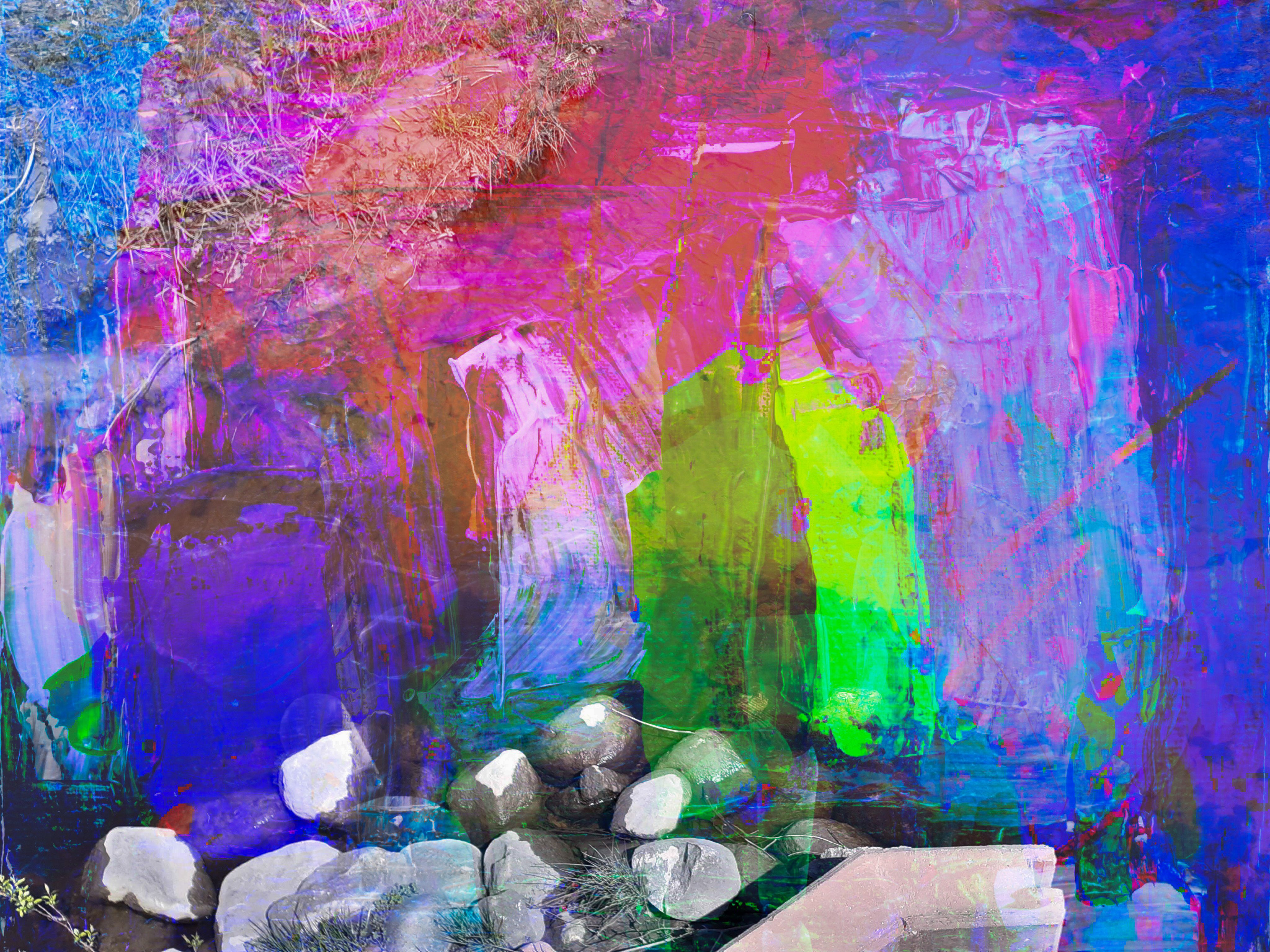 Close-Up Shot of an Abstract Painting · Free Stock Photo