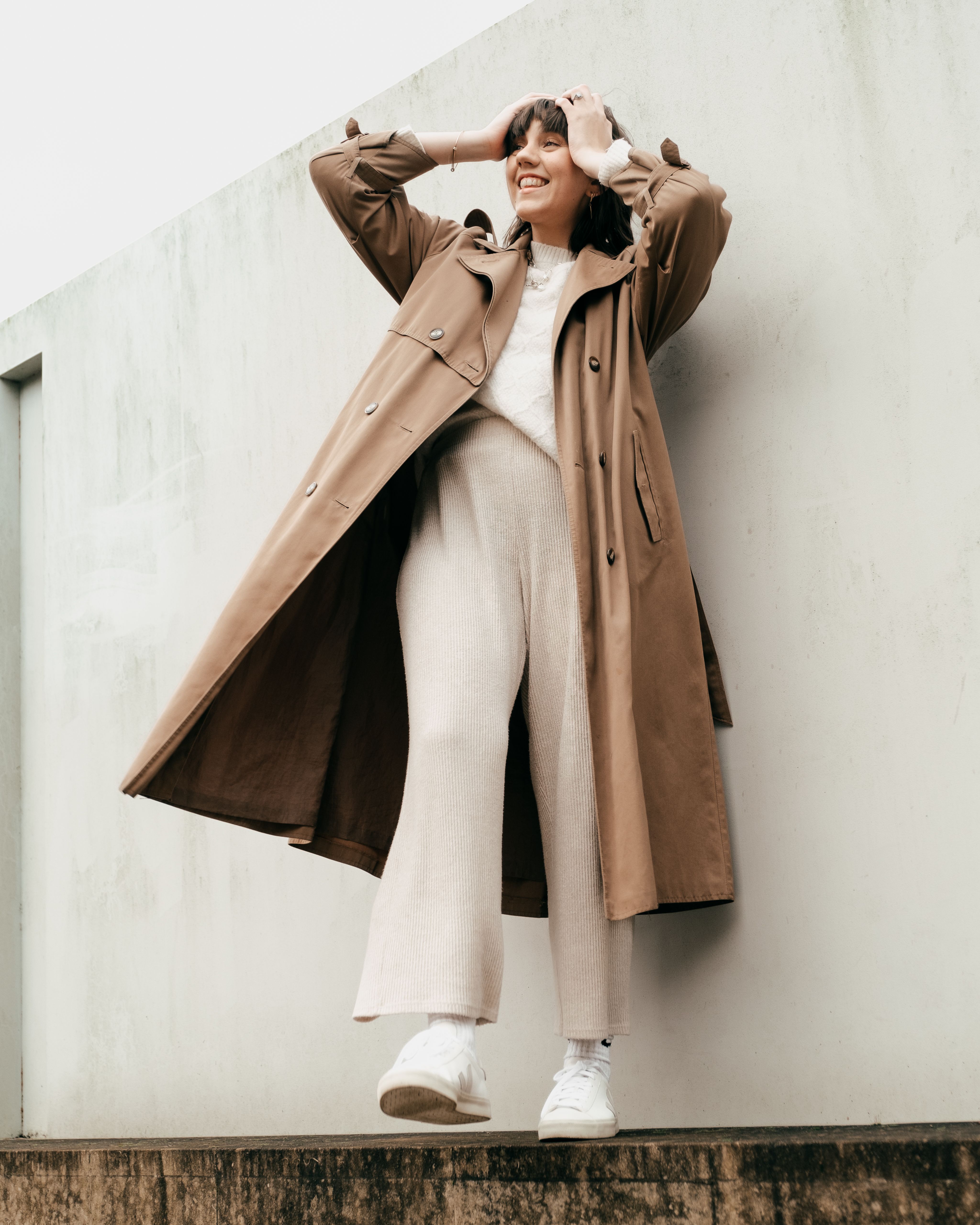 Low Angle Shot Of Woman In Trench Coat Photos, Download The BEST Free ...