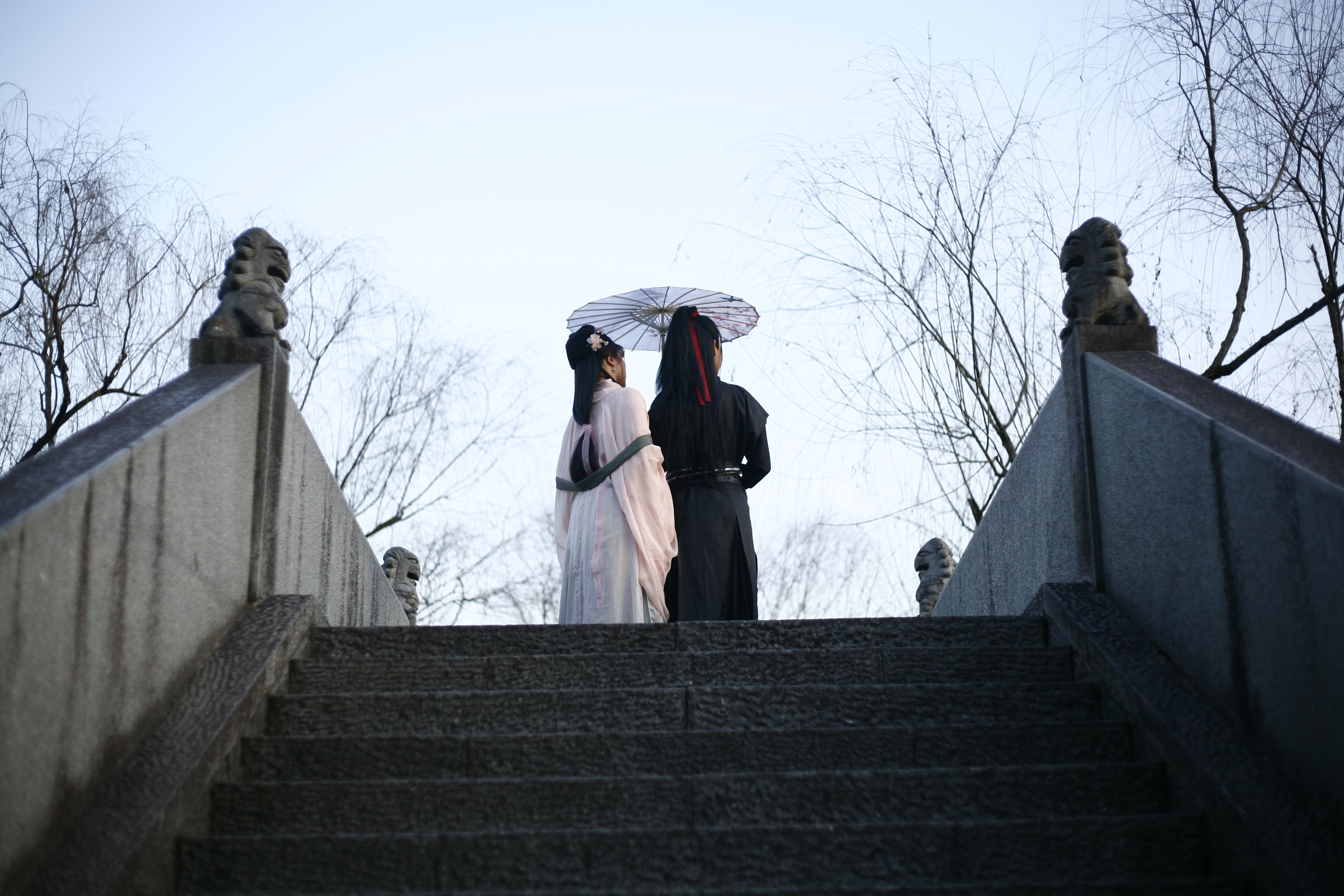 Women Standing on the Stairs · Free Stock Photo