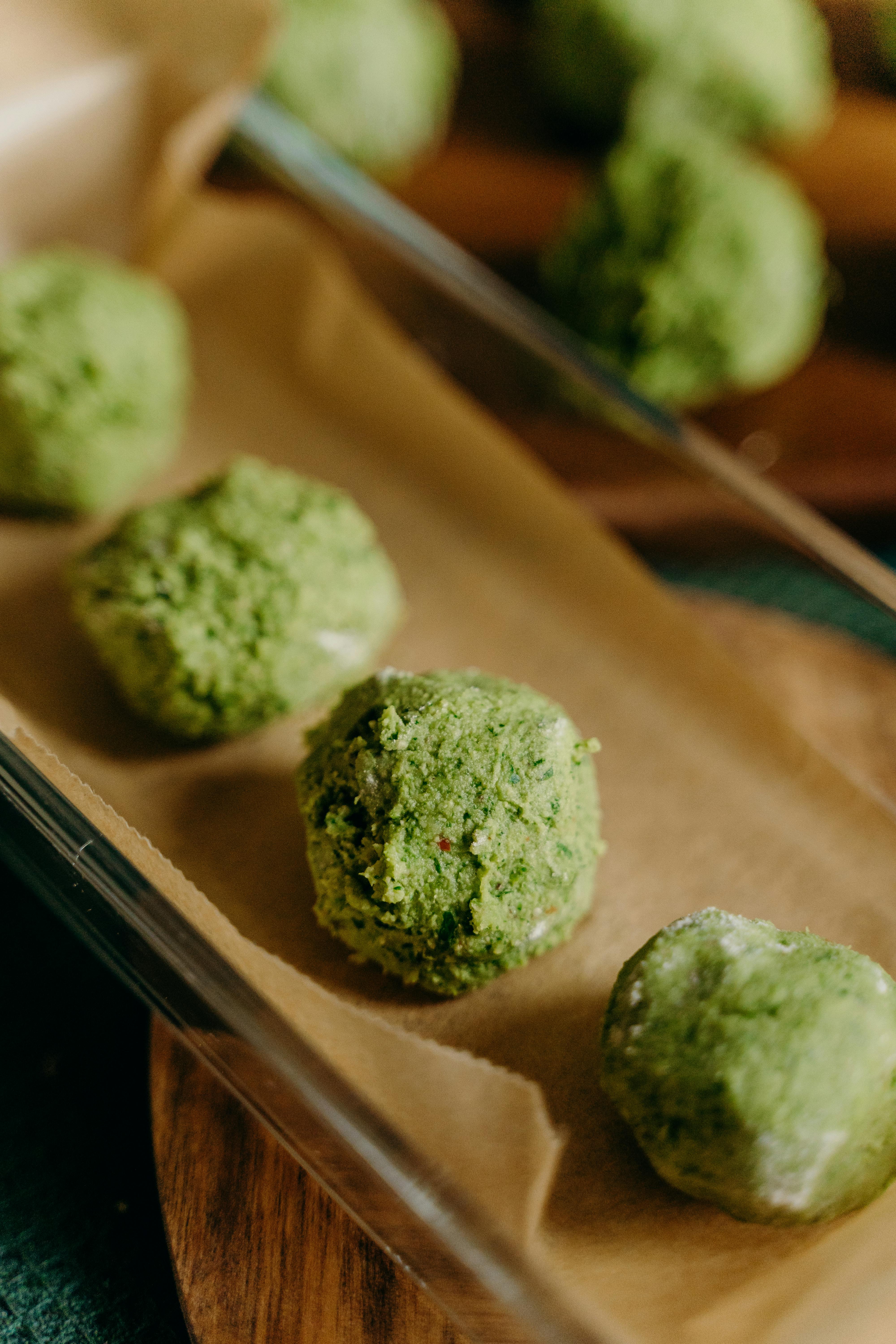 A Close-Up Shot of Matcha Balls · Free Stock Photo