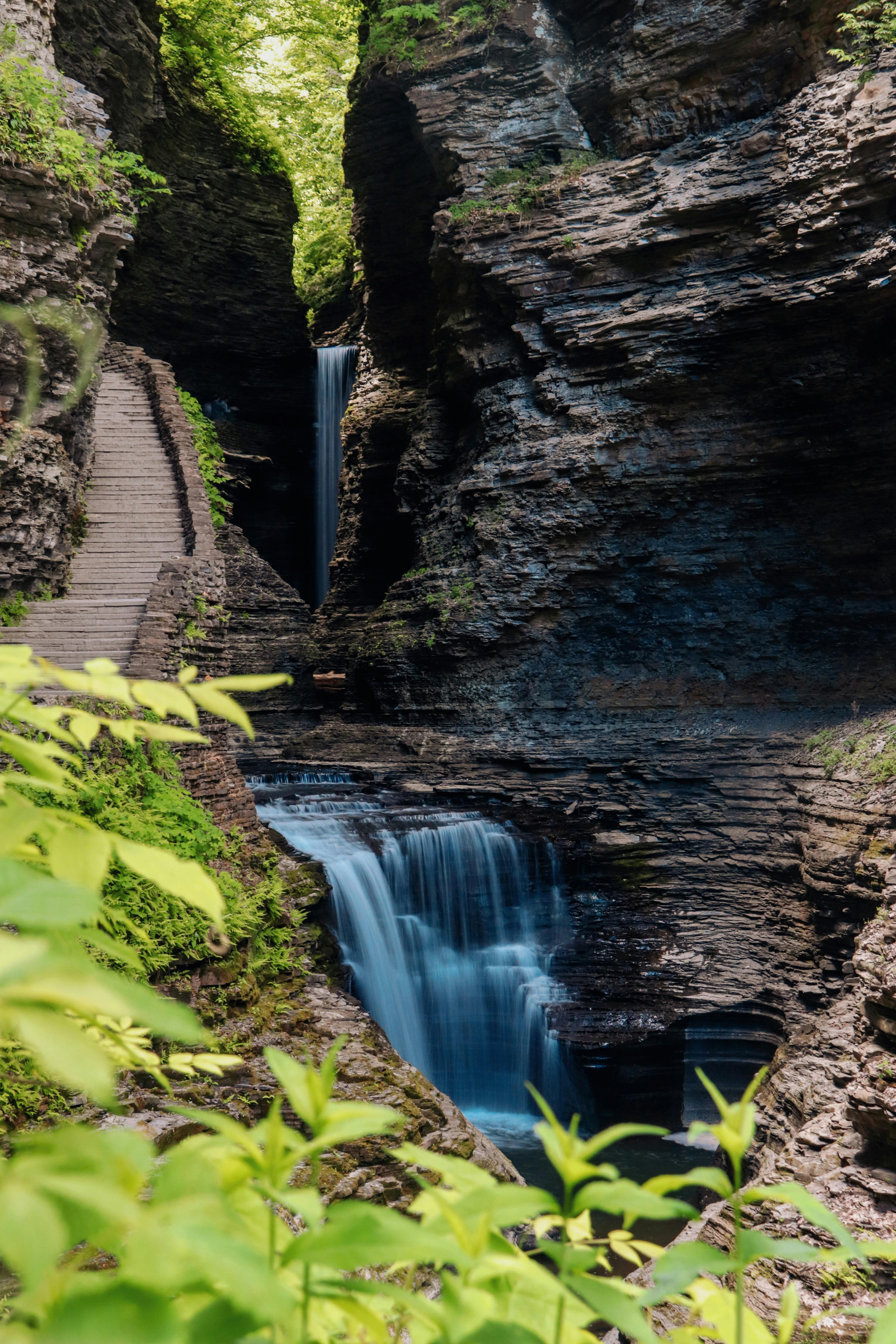 Rocks around Waterfall · Free Stock Photo