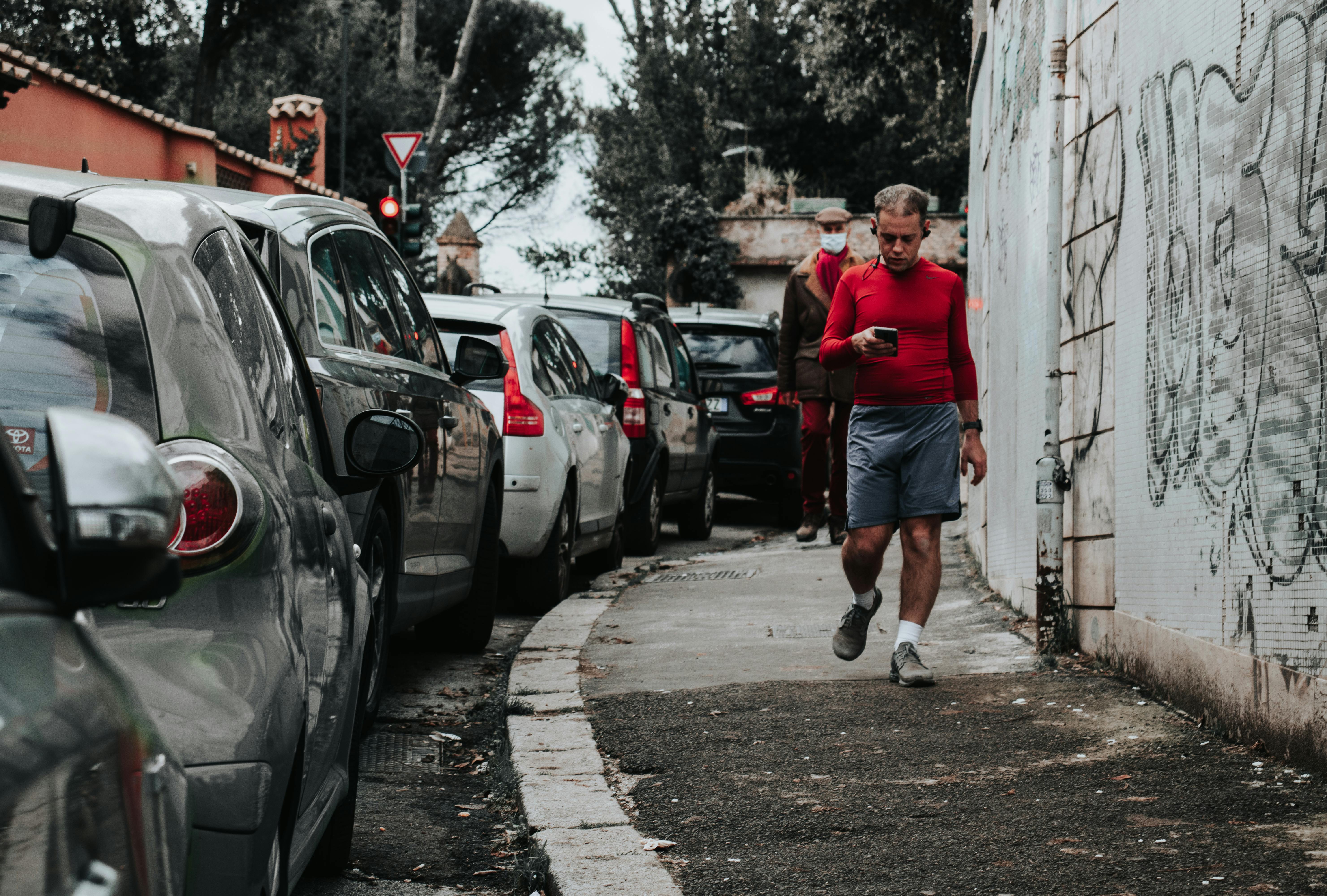 People Walking on Sidewalk · Free Stock Photo