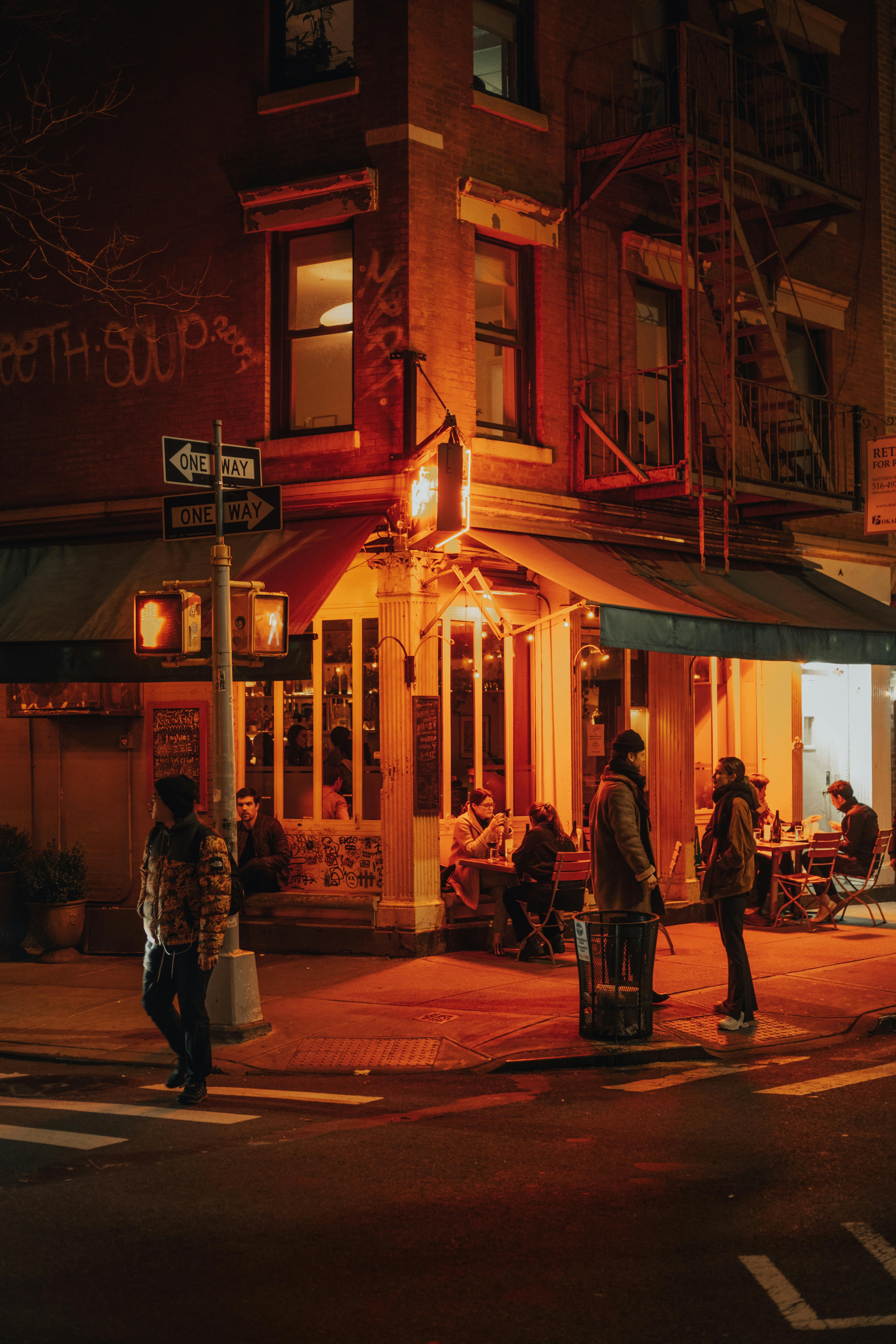 People Walking on Street during Night Time · Free Stock Photo