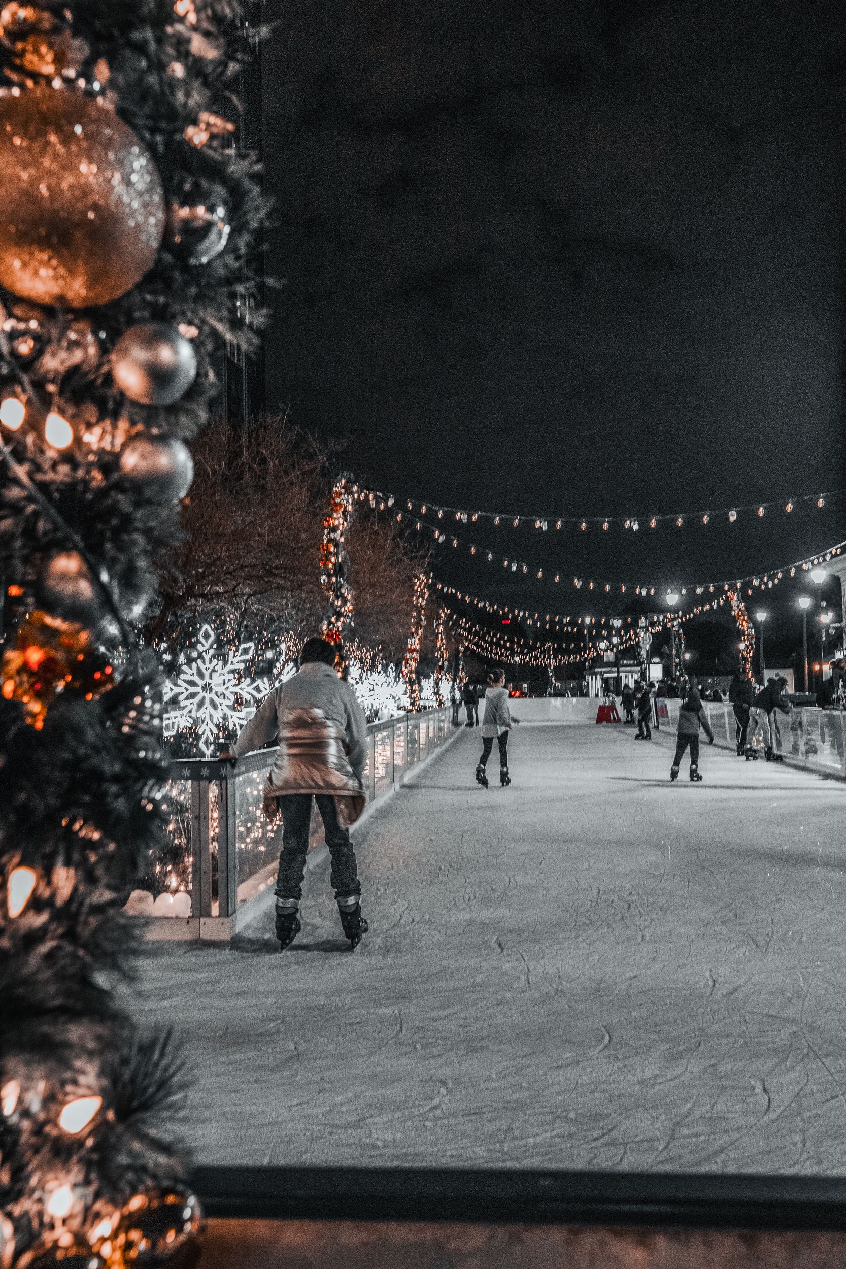 People Ice Skating During Night Time · Free Stock Photo