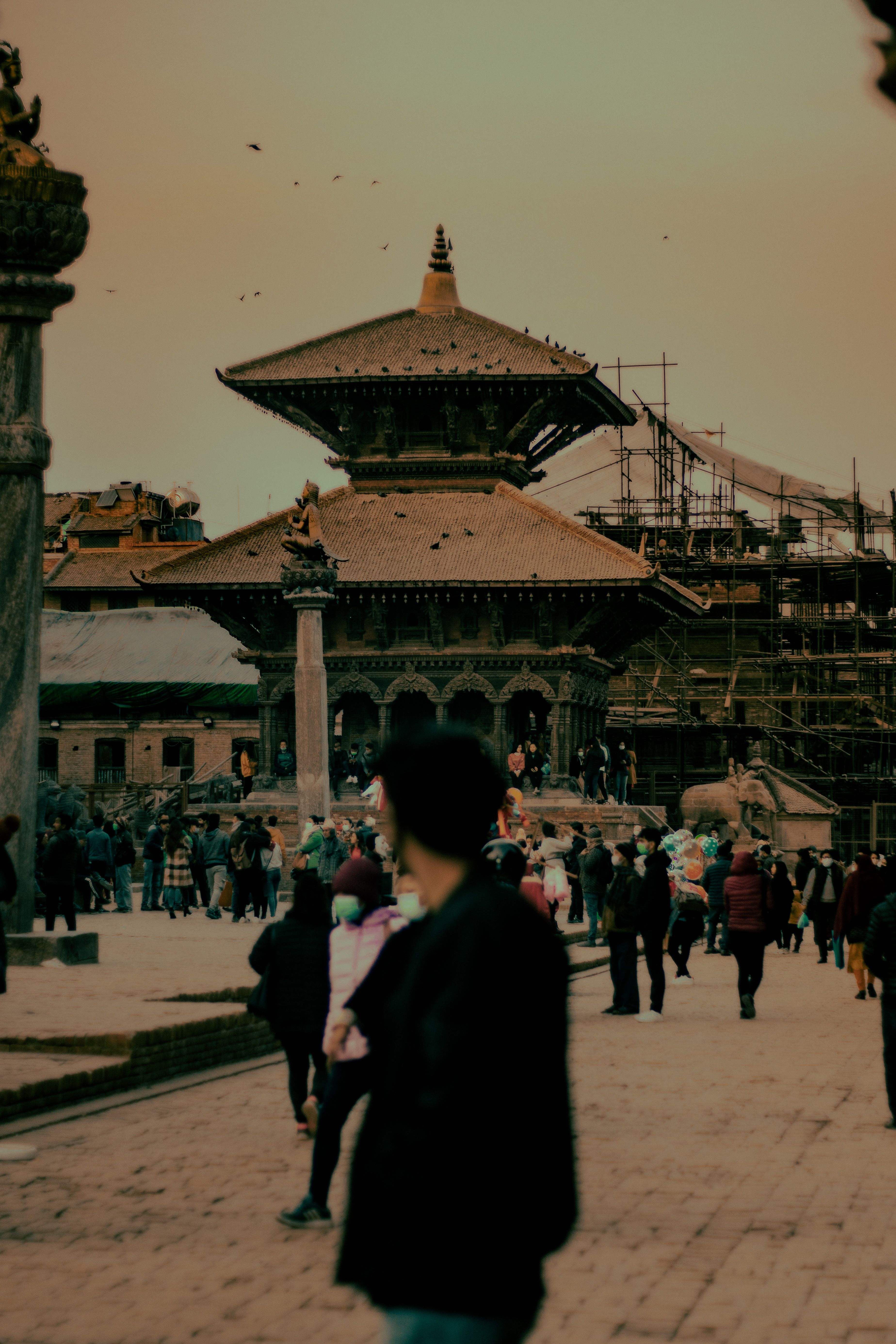 People Sitting Outside the Temple · Free Stock Photo