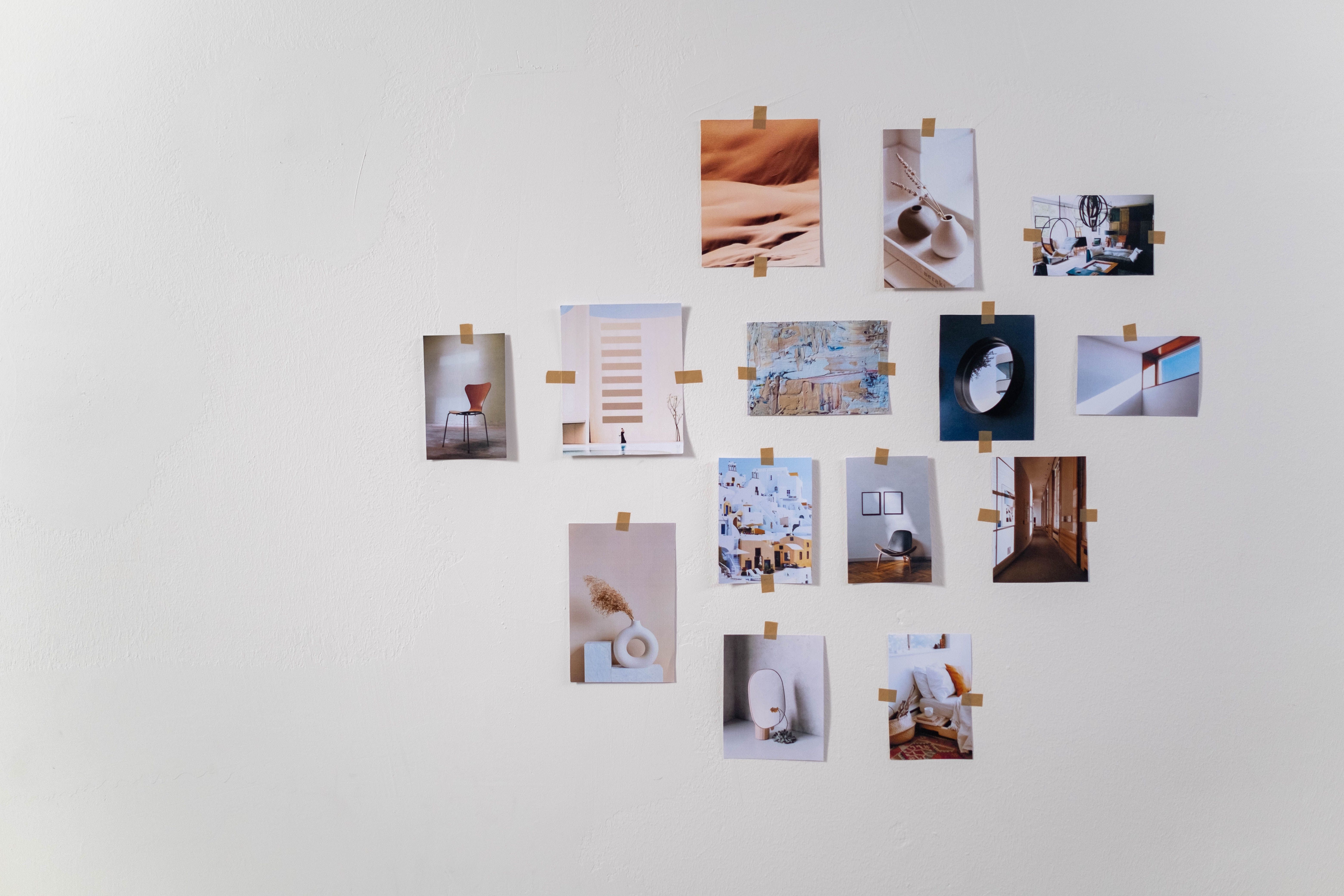 Pictures of Brand Design and Color Placed on Wall · Free Stock Photo