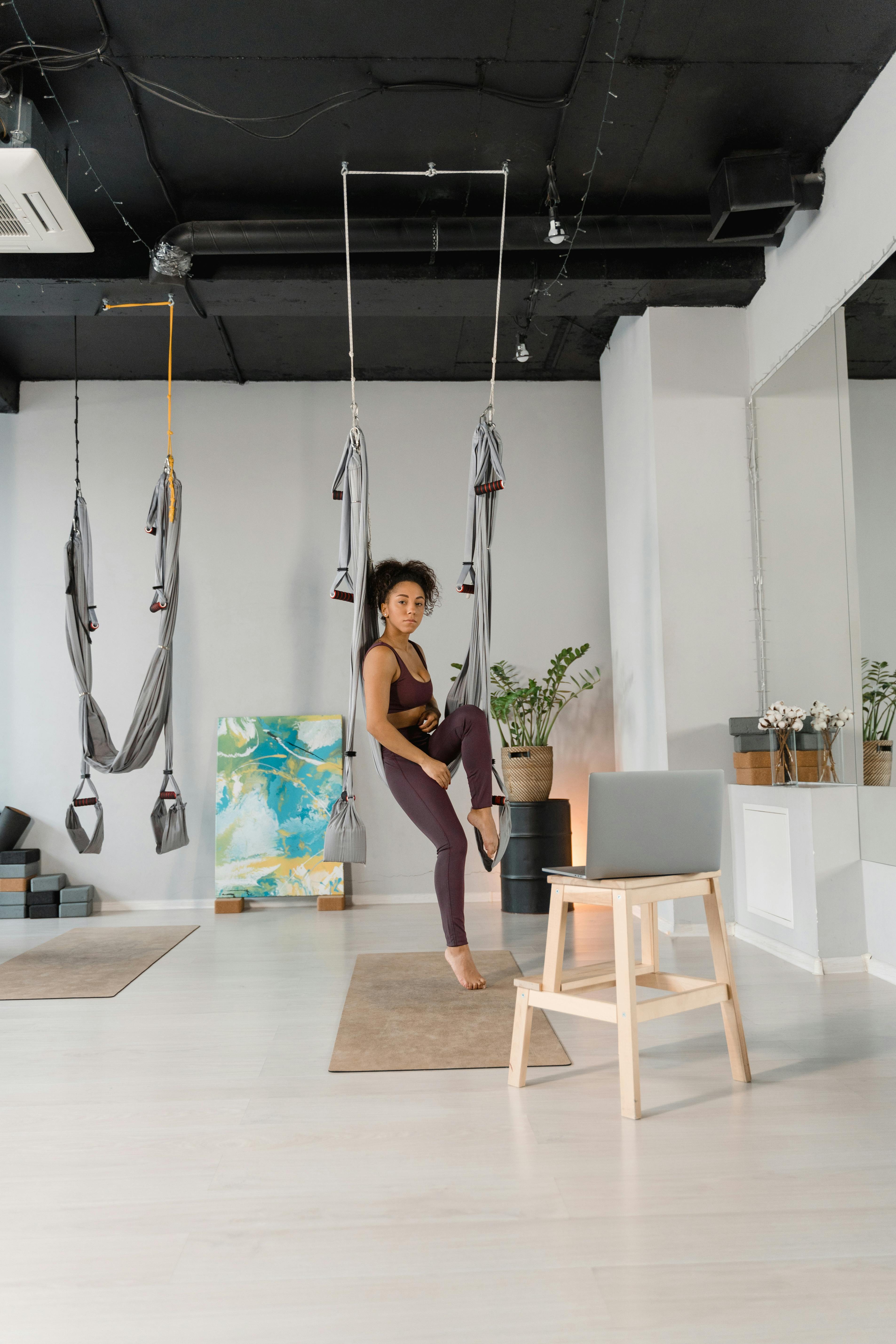 Free stock photo of active lifestyle, aerial equipment, aerial fitness ...