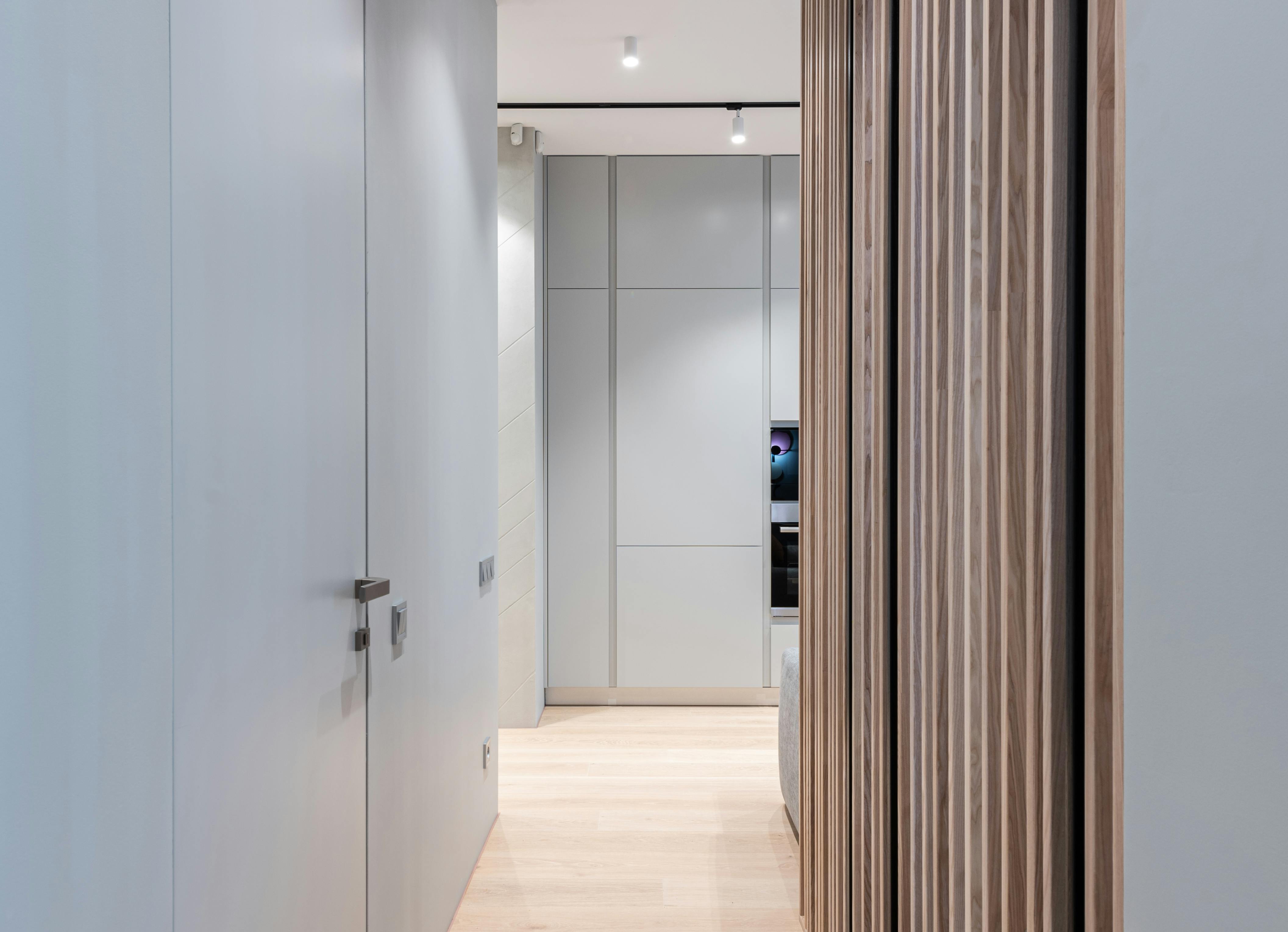 Big hall in minimalistic style in modern apartment building · Free ...