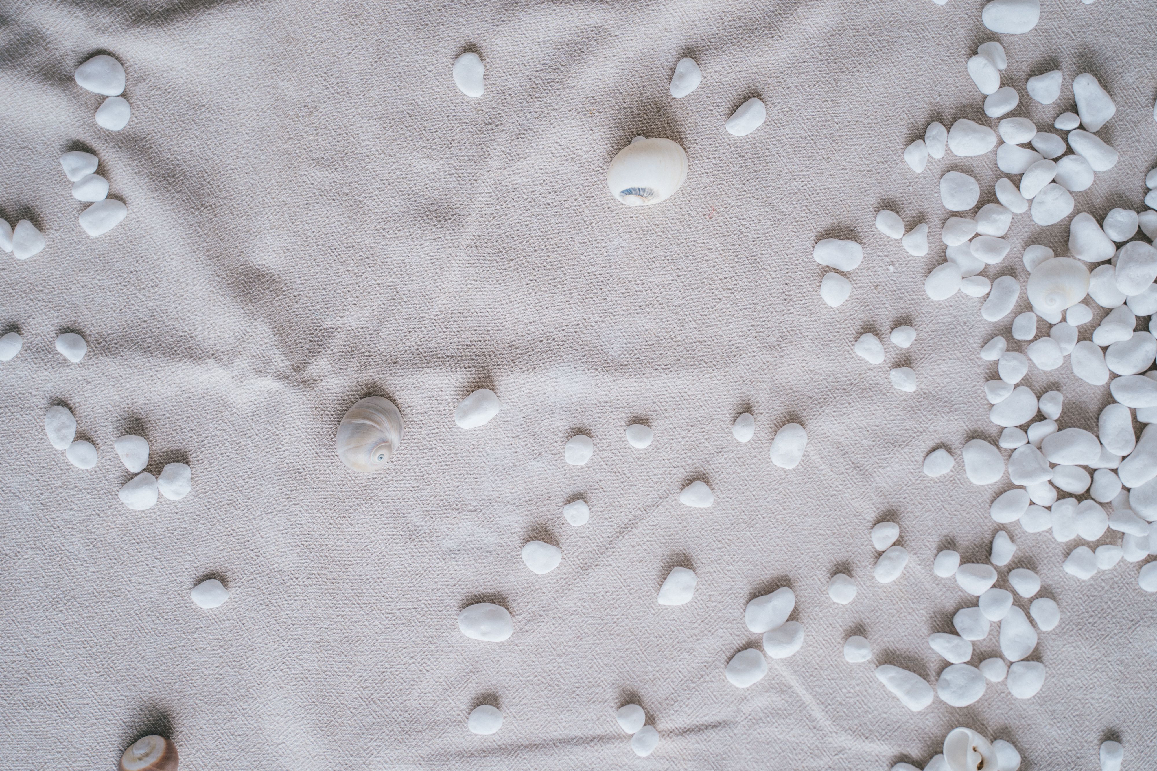 White Pebbles in Close Up Shot · Free Stock Photo