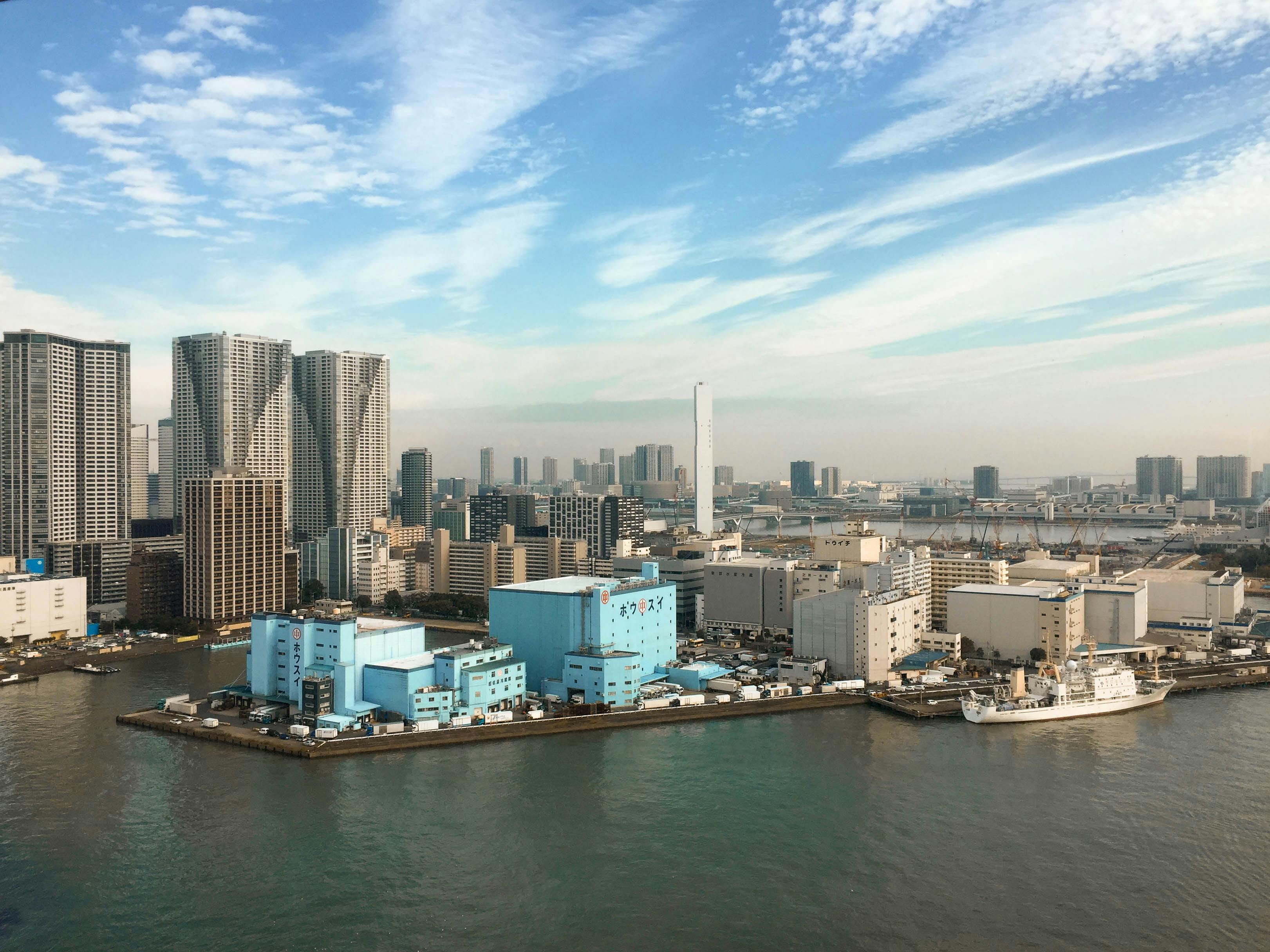 Aerial Shot Of Buildings Near Ocean · Free Stock Photo