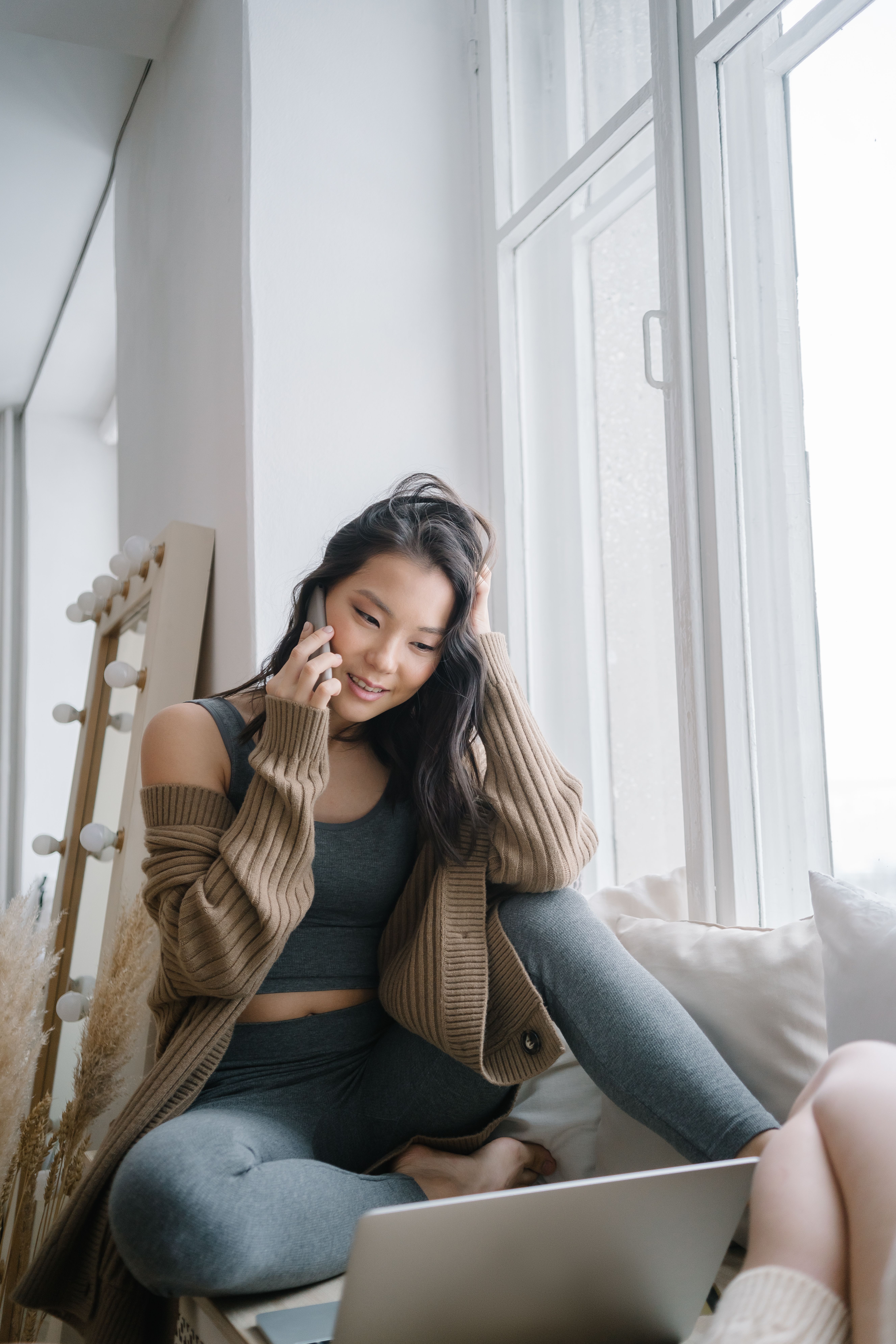 Pensive Woman talking on Phone · Free Stock Photo