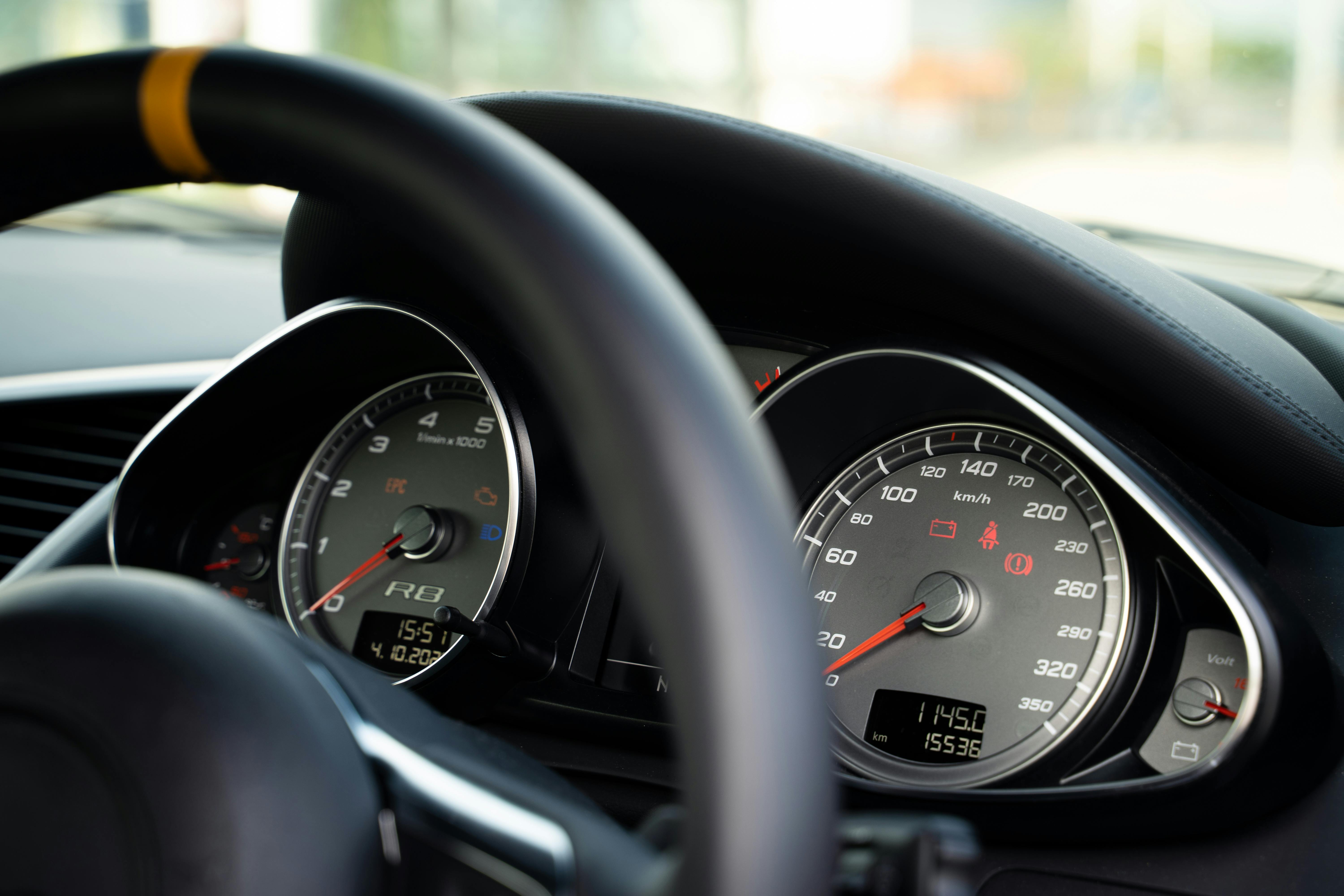 Black Car Instrument Panel Cluster · Free Stock Photo
