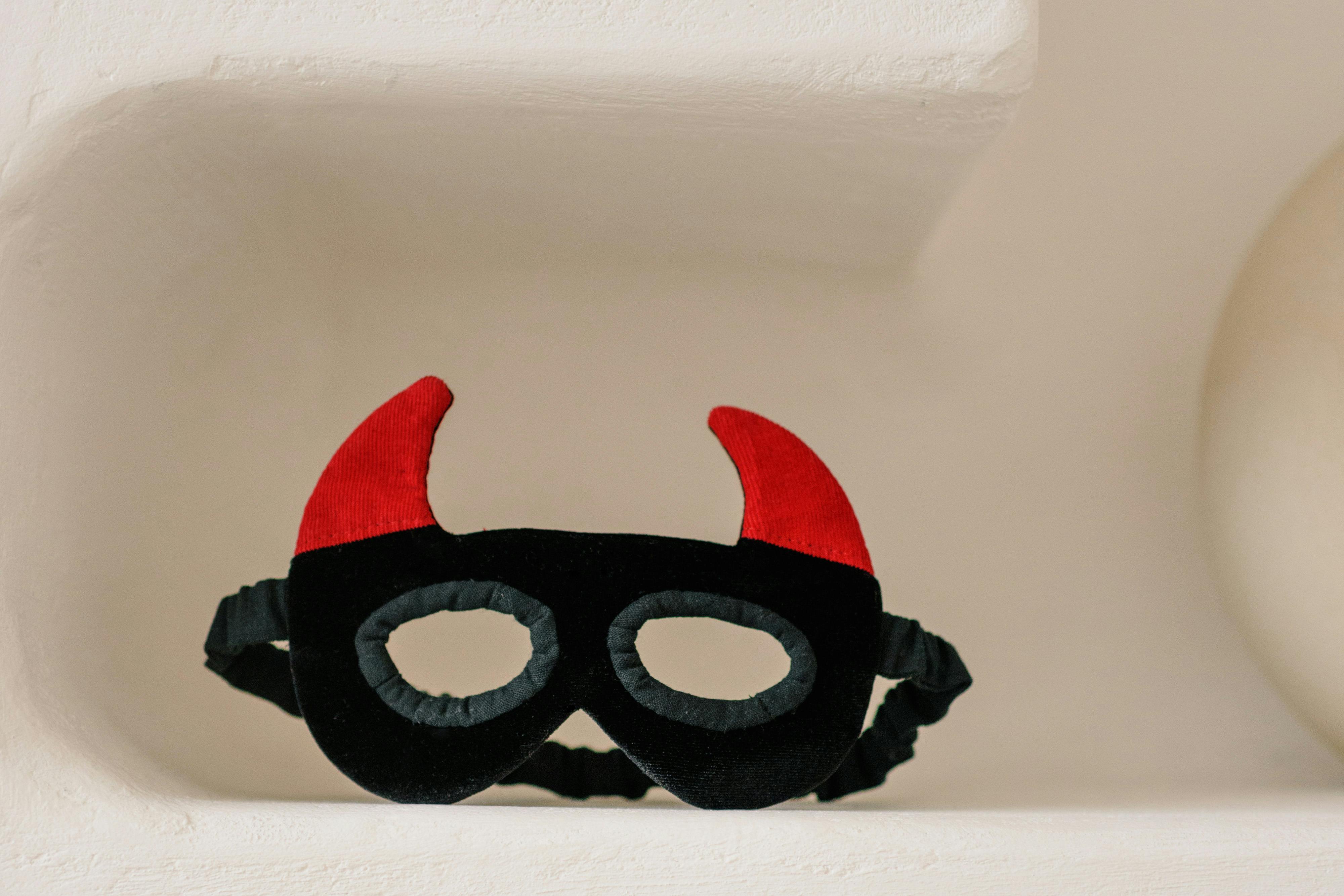 Black and Red Devil Face Mask · Free Stock Photo
