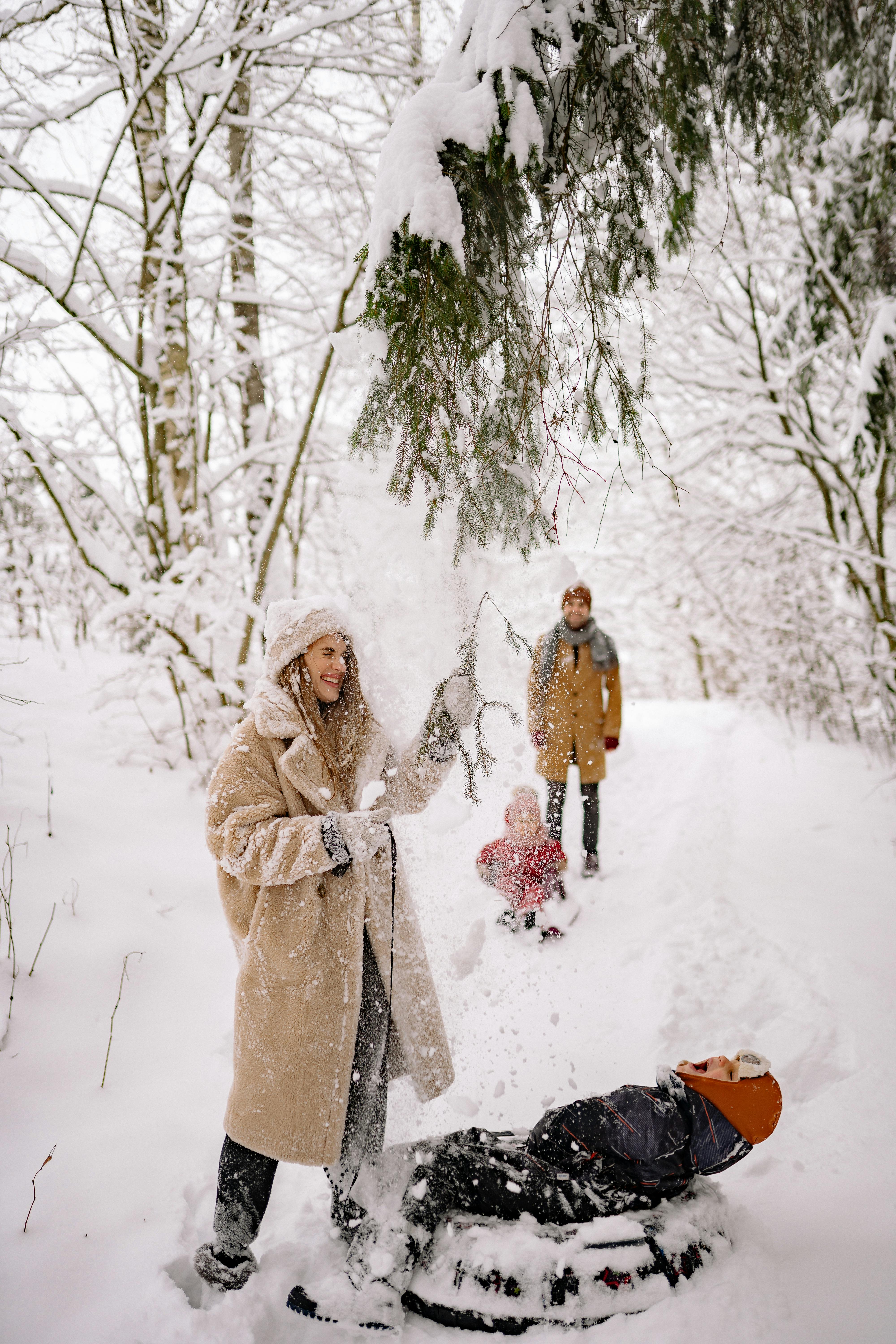 A Family in Winter · Free Stock Photo