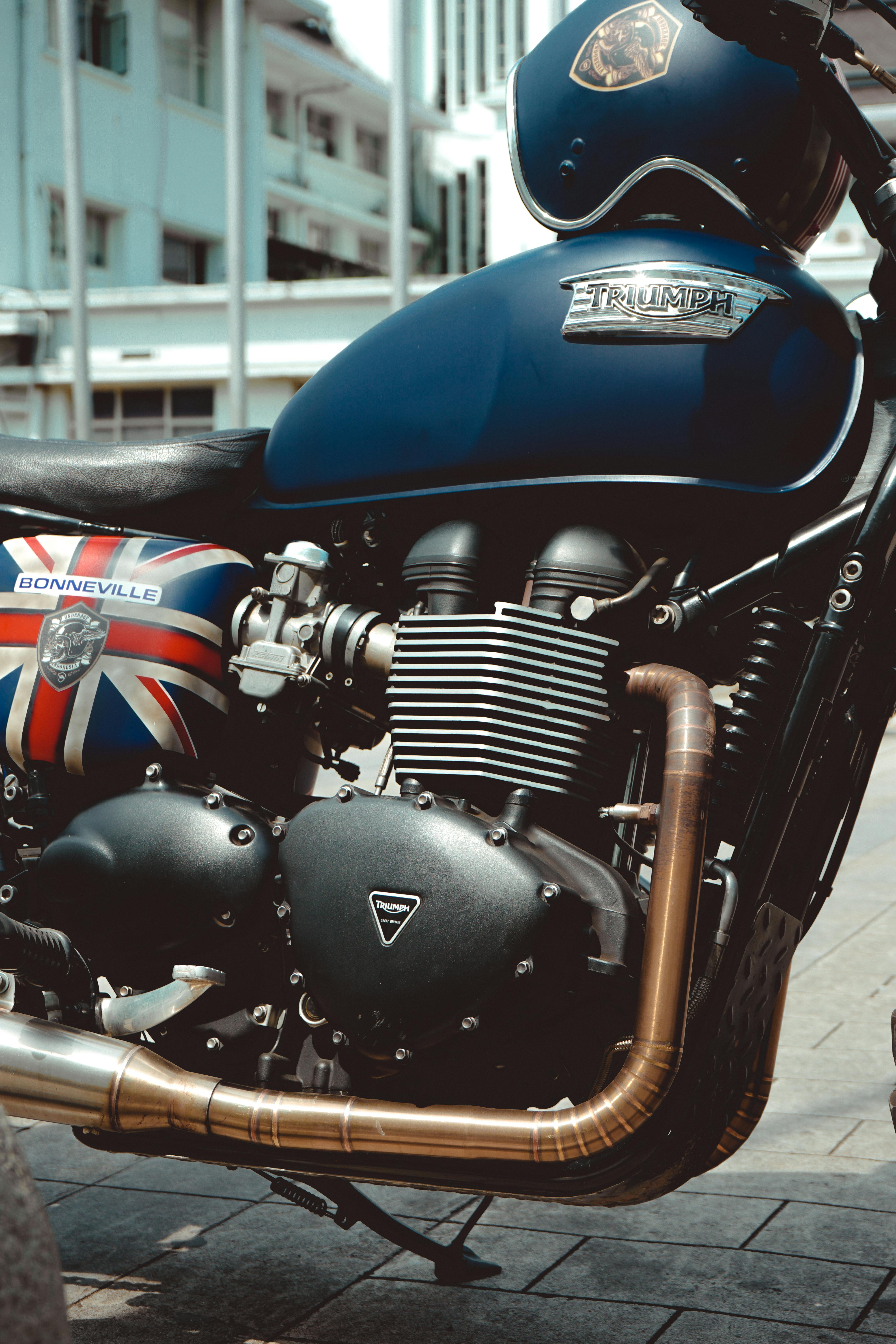 A Blue and Silver Motorcycle · Free Stock Photo