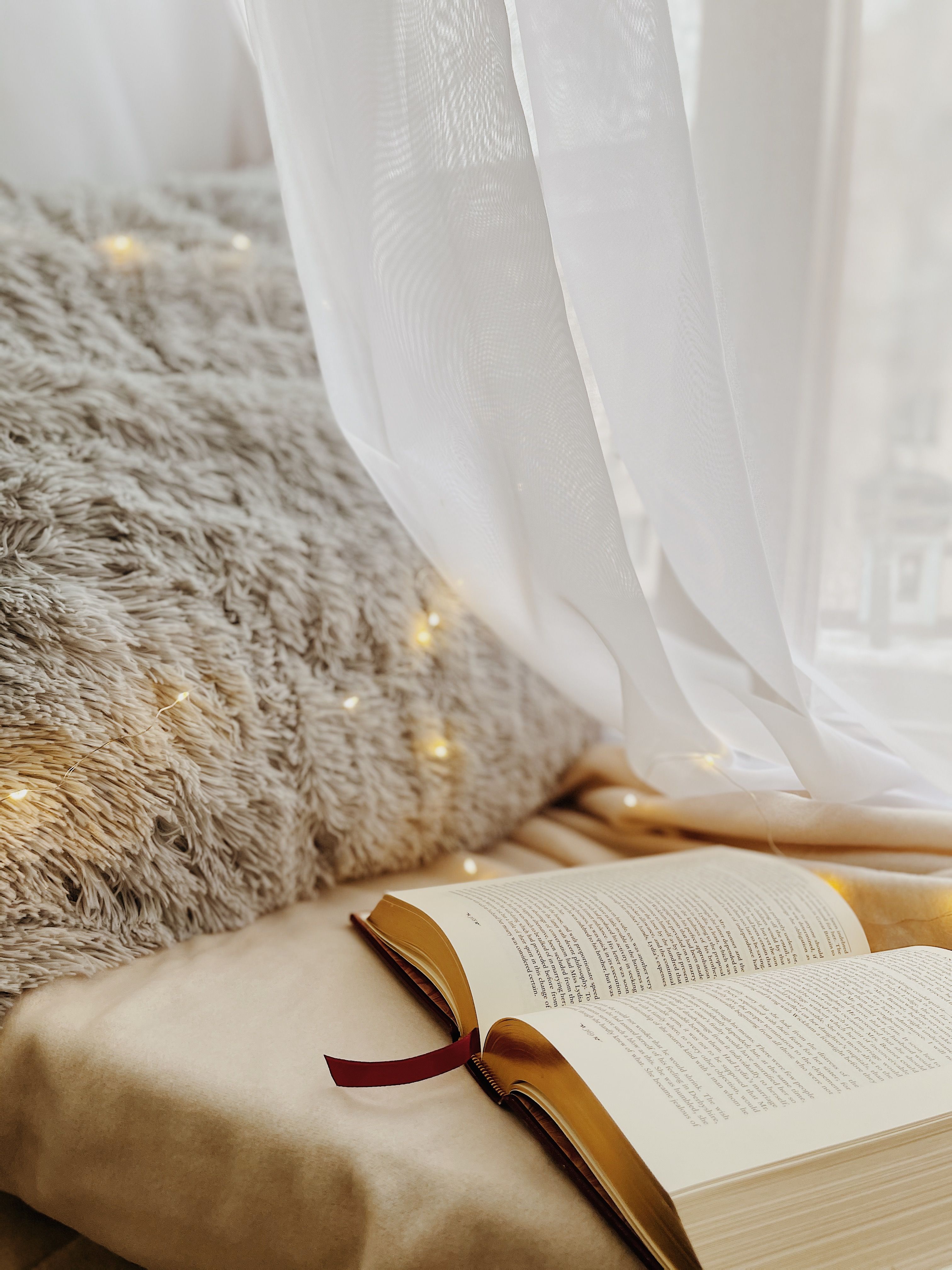 Opened White Window With Sheer Curtain · Free Stock Photo