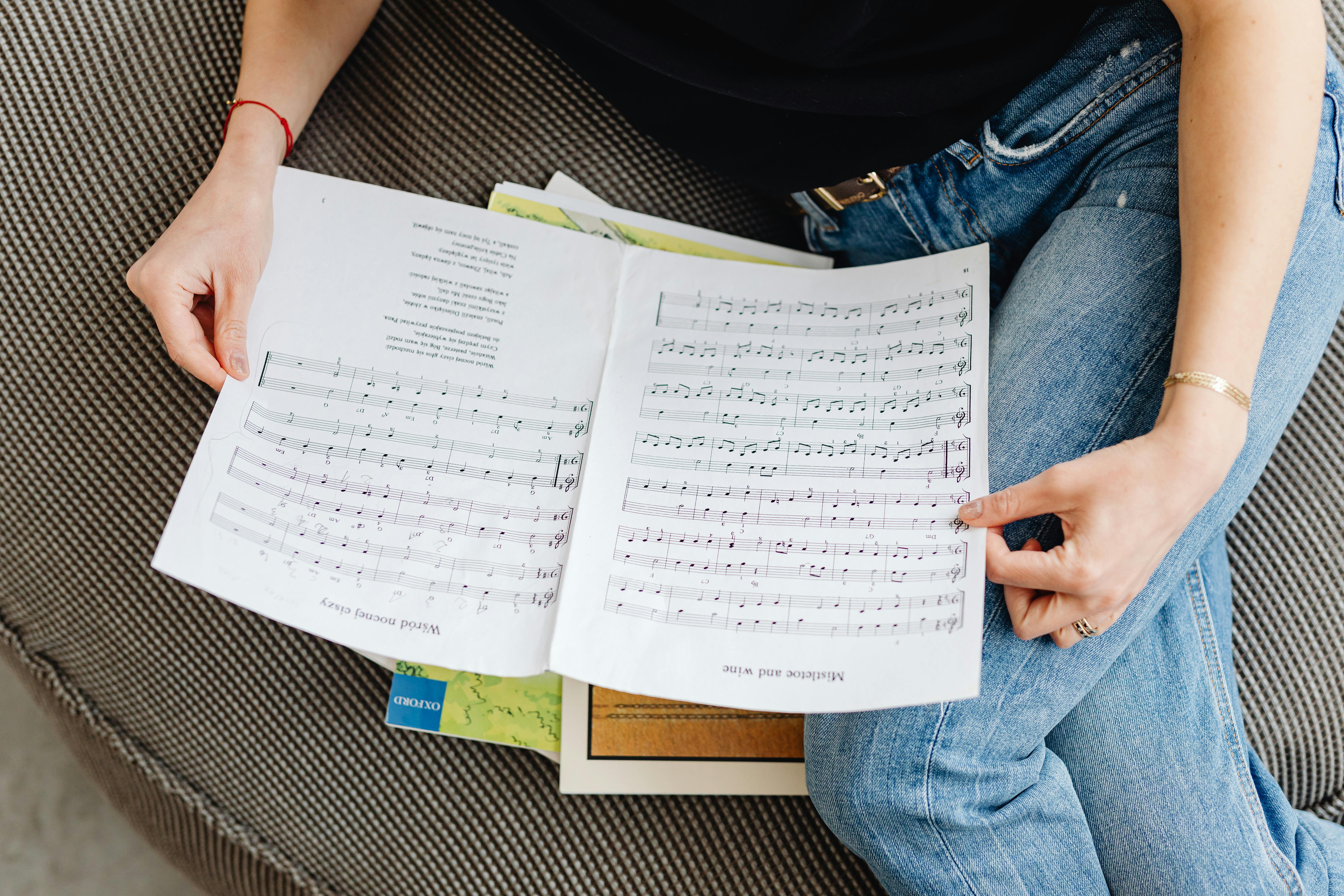 Musical Notes on White Paper · Free Stock Photo