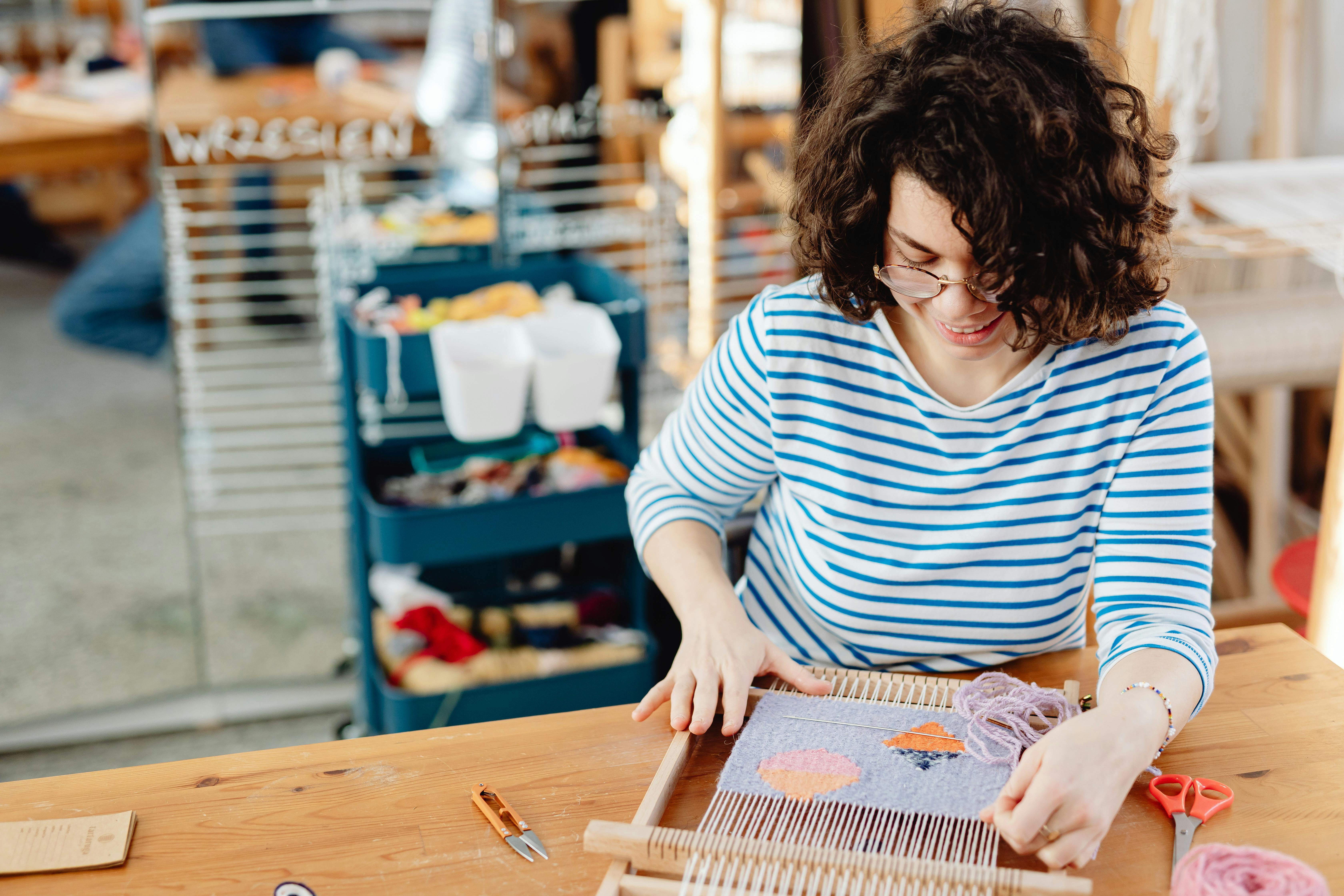 Woman making Craft Work with Wool · Free Stock Photo