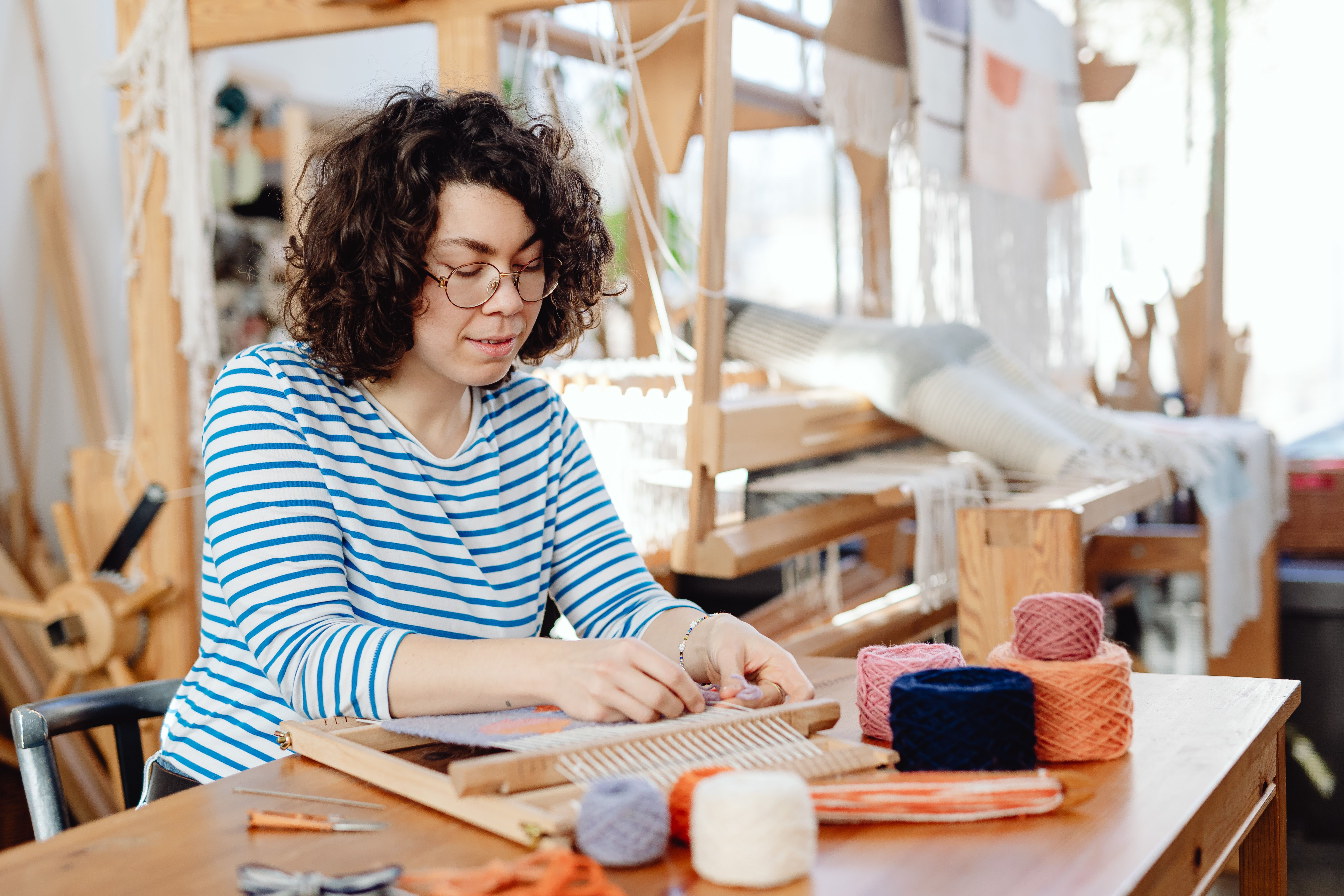 Woman making Craft Work with Wool · Free Stock Photo