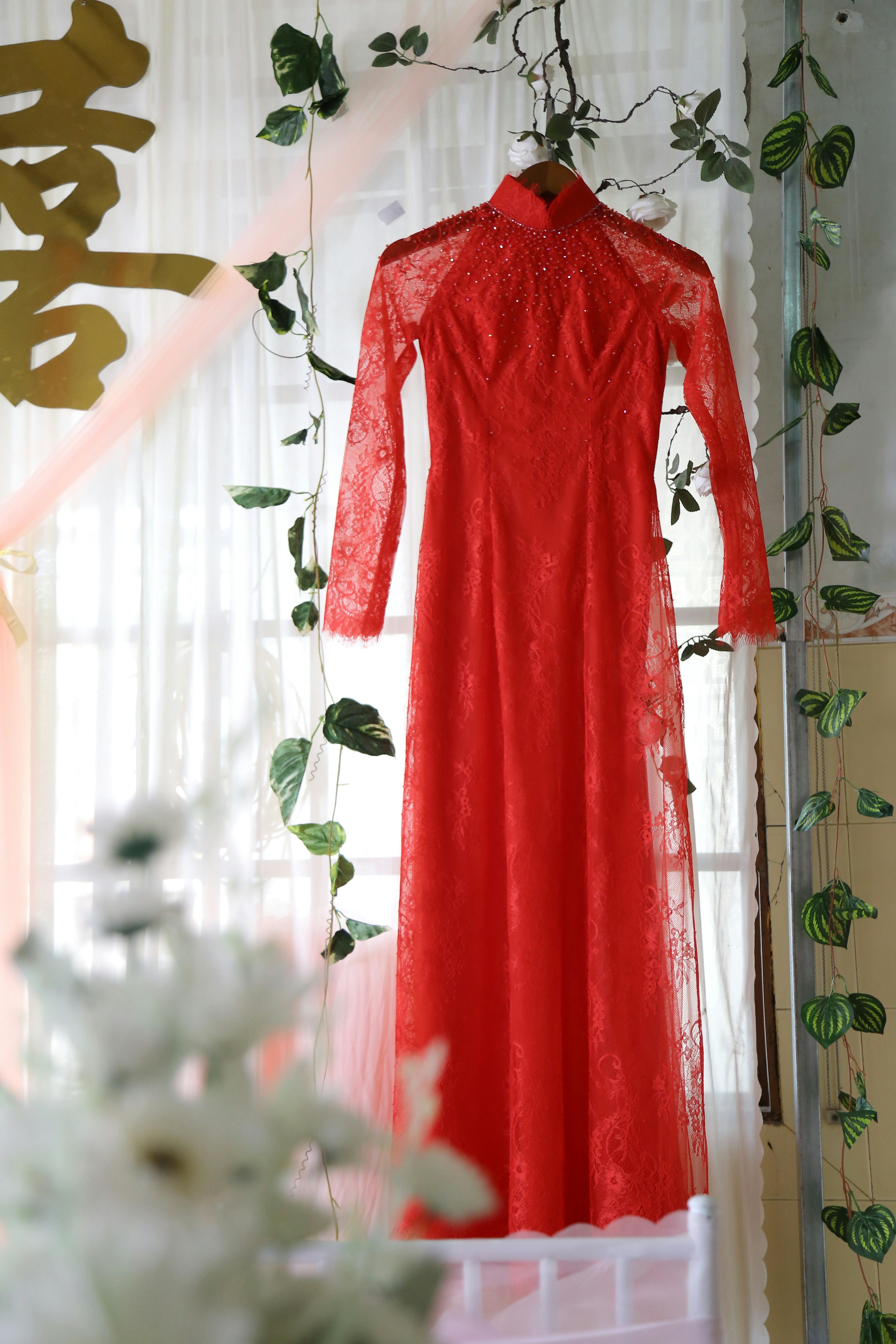 A Red Dress Hanging · Free Stock Photo