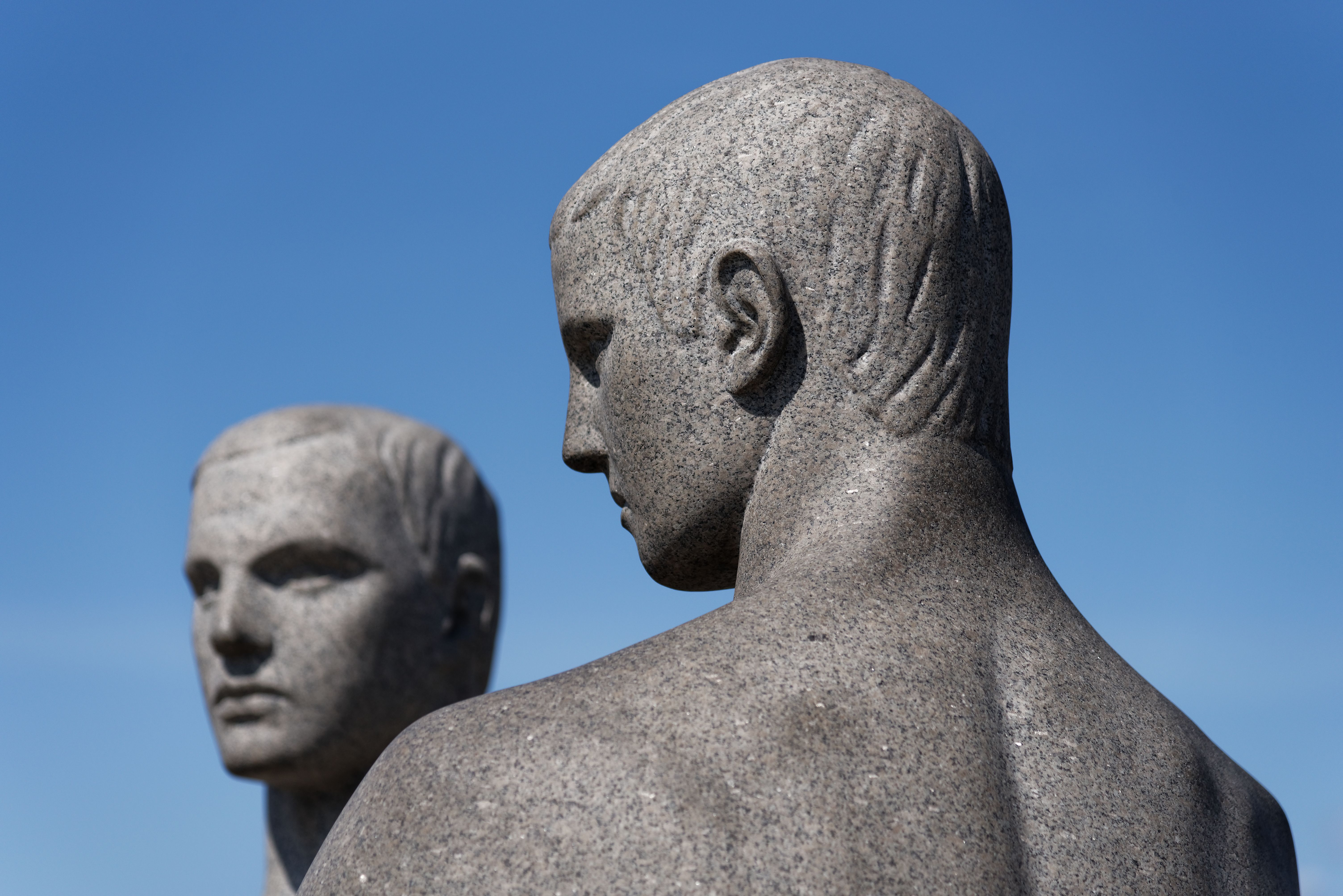 Sculpture Presenting Two Men in Vigeland Park in Oslo · Free Stock Photo