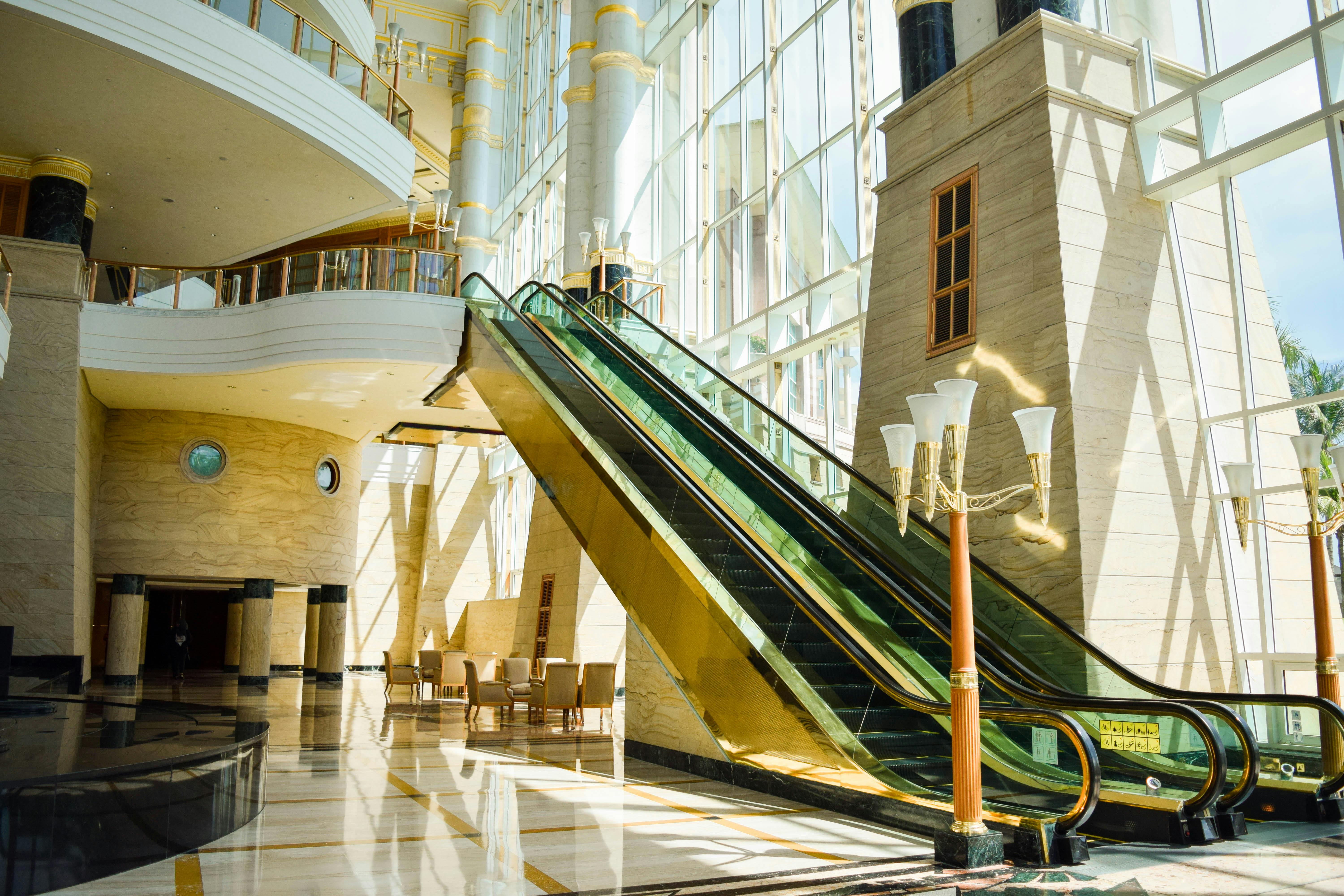 Escalators inside a Building · Free Stock Photo
