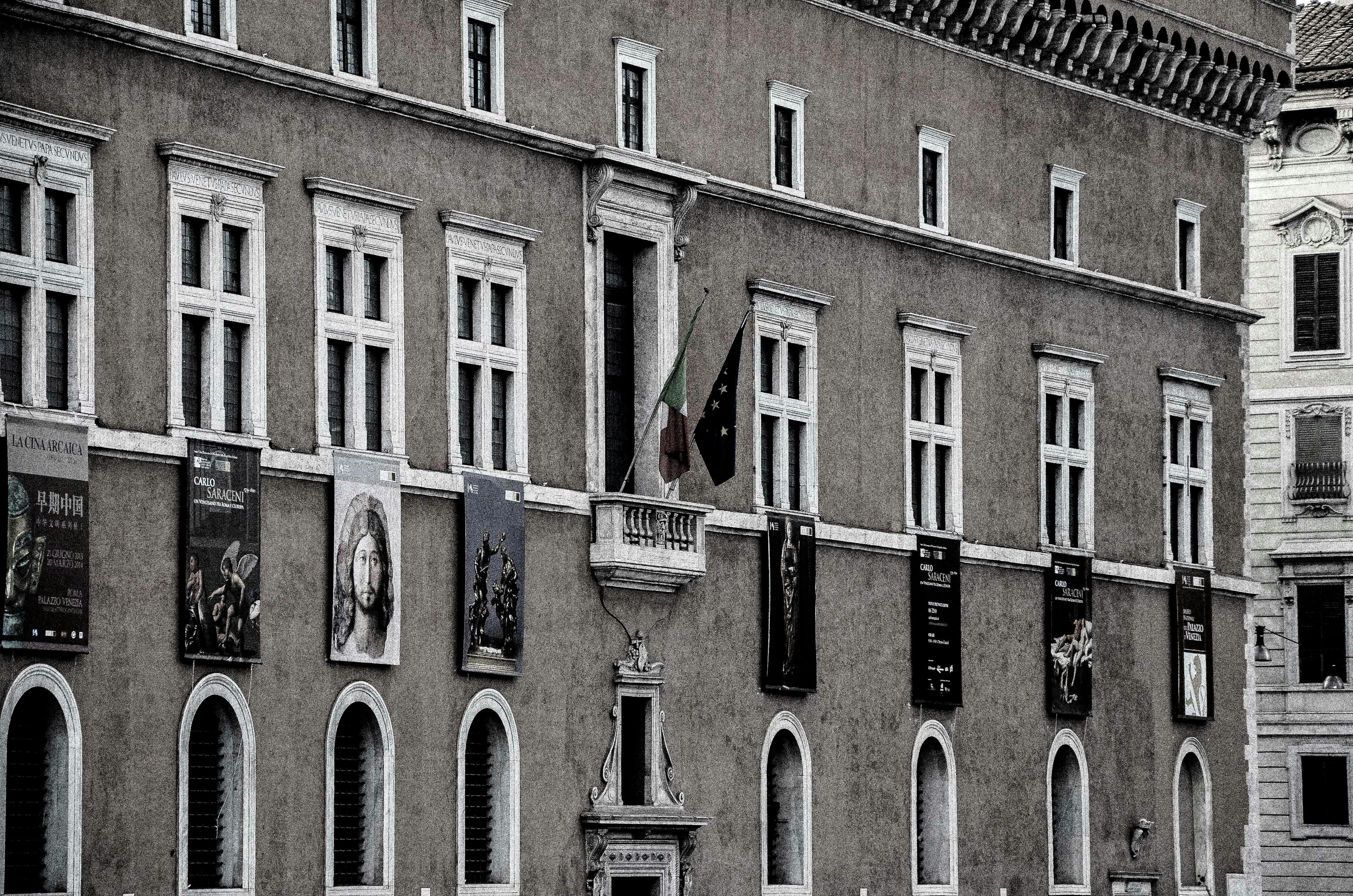 The Mussolini's Balcony in Piazza Venezia in Rome Italy · Free Stock Photo