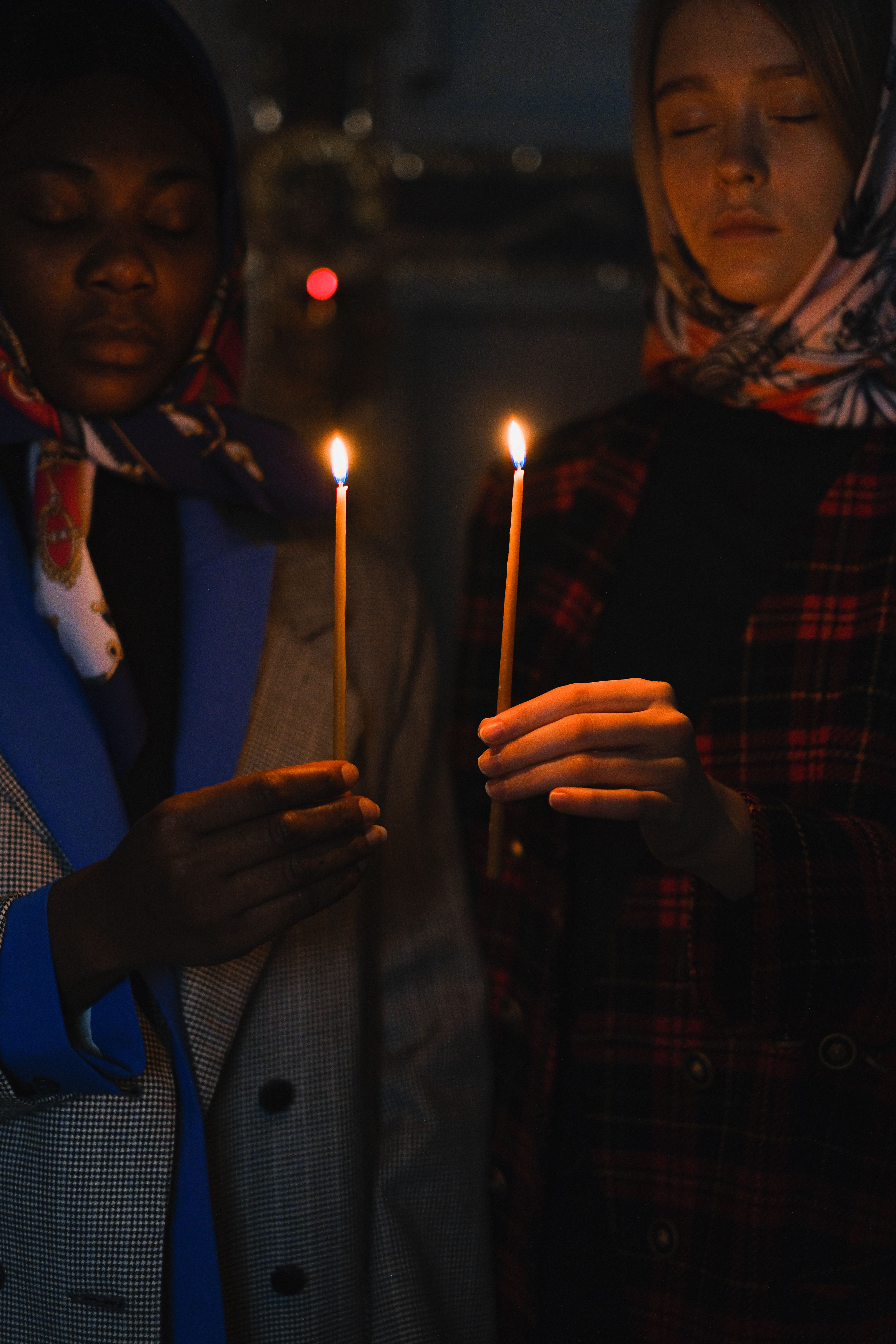 People Holding Lighted Candles · Free Stock Photo
