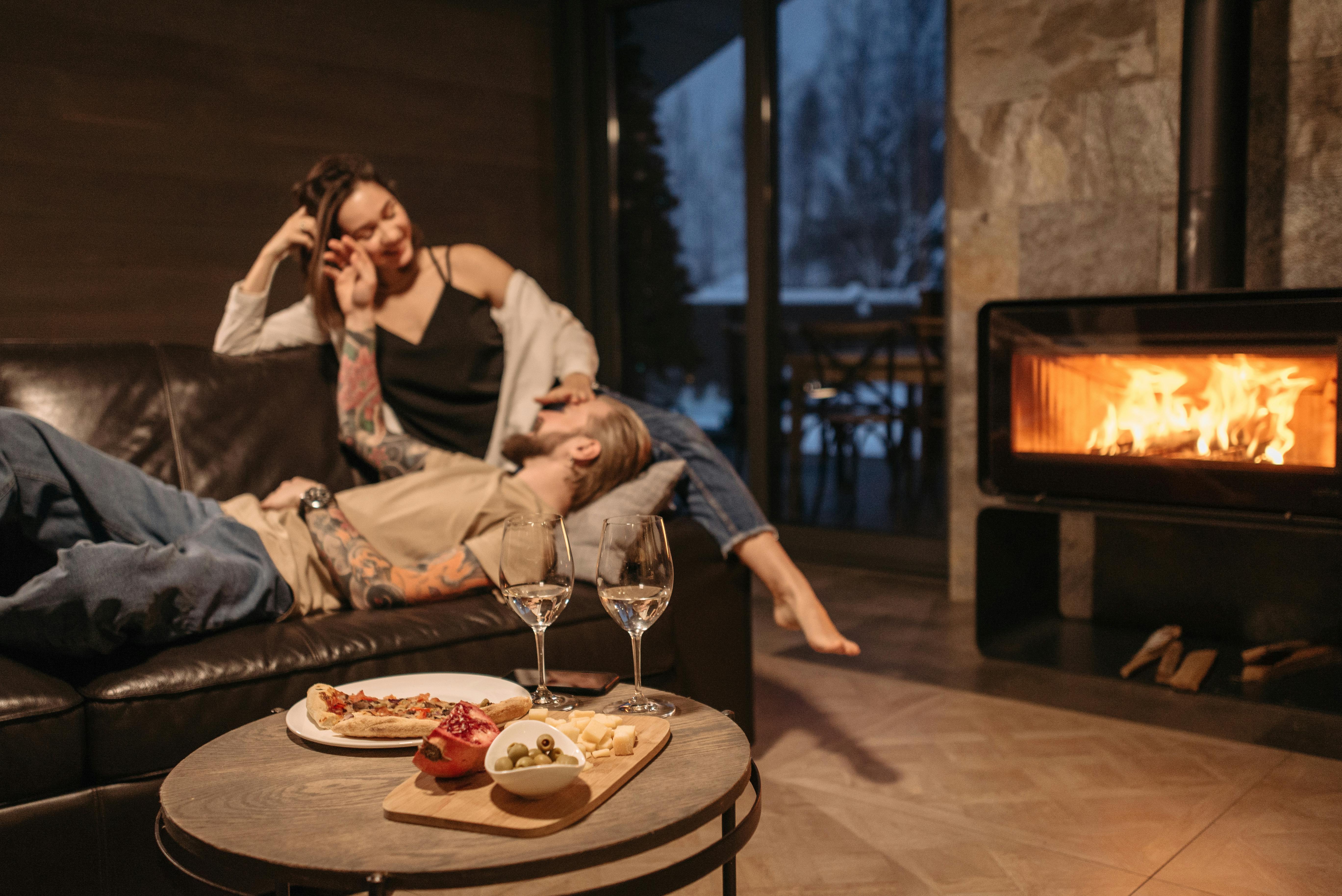 Woman Resting Fireplace Photos, Download The BEST Free Woman Resting ...