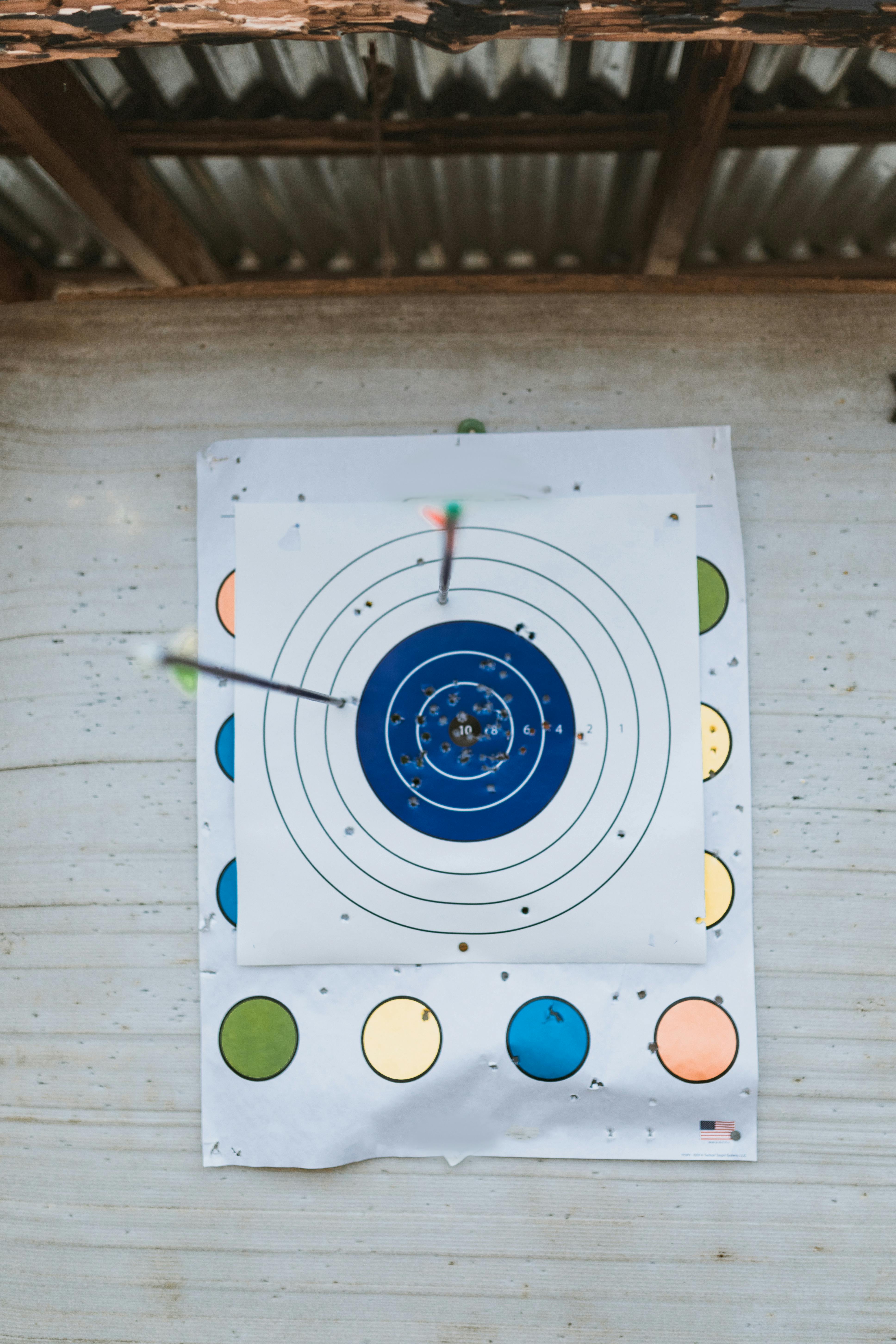 Close-up Photo of Arrows on an Archery Target · Free Stock Photo