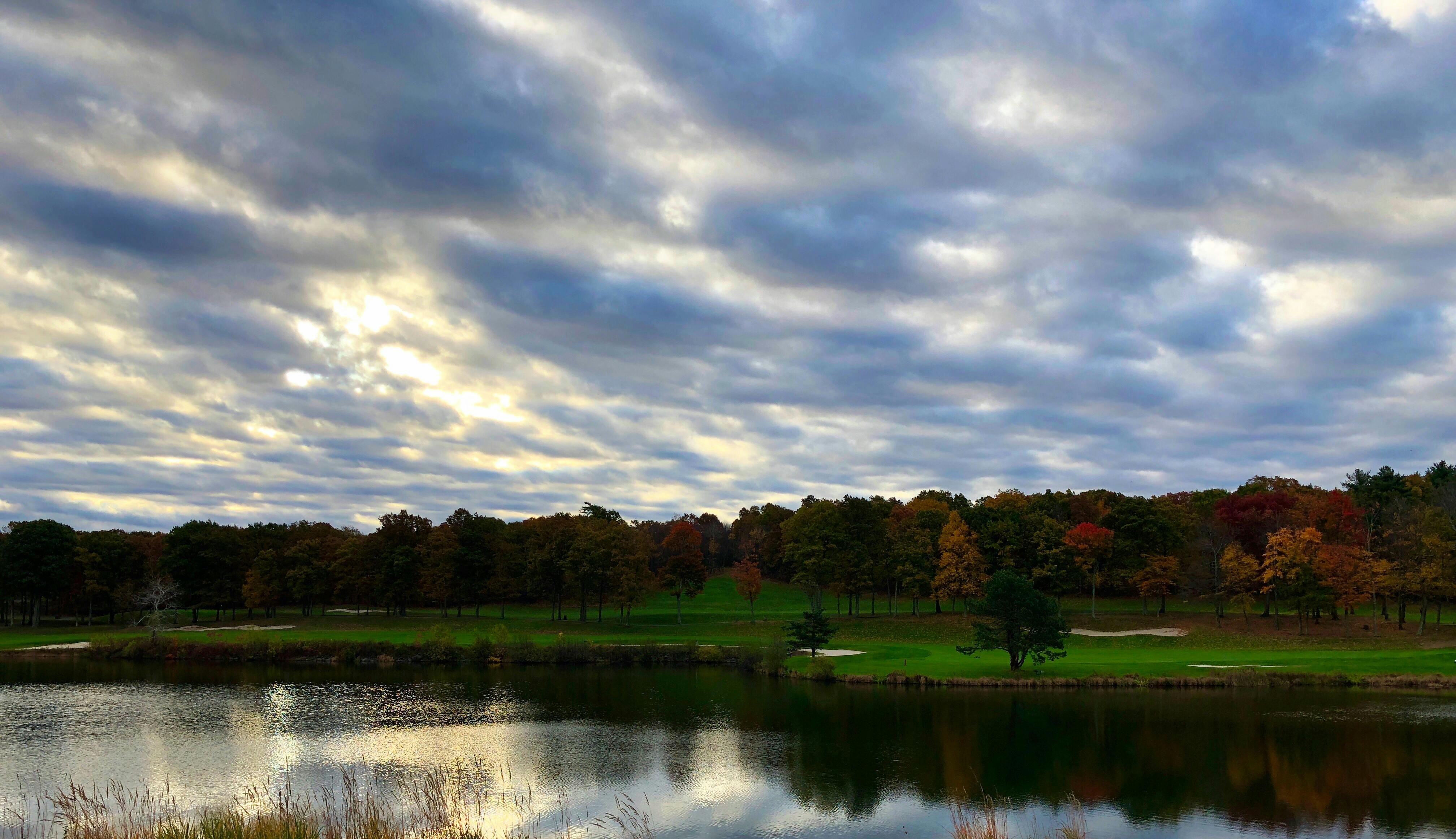 Free stock photo of clouds, cloudy sky, fall foliage