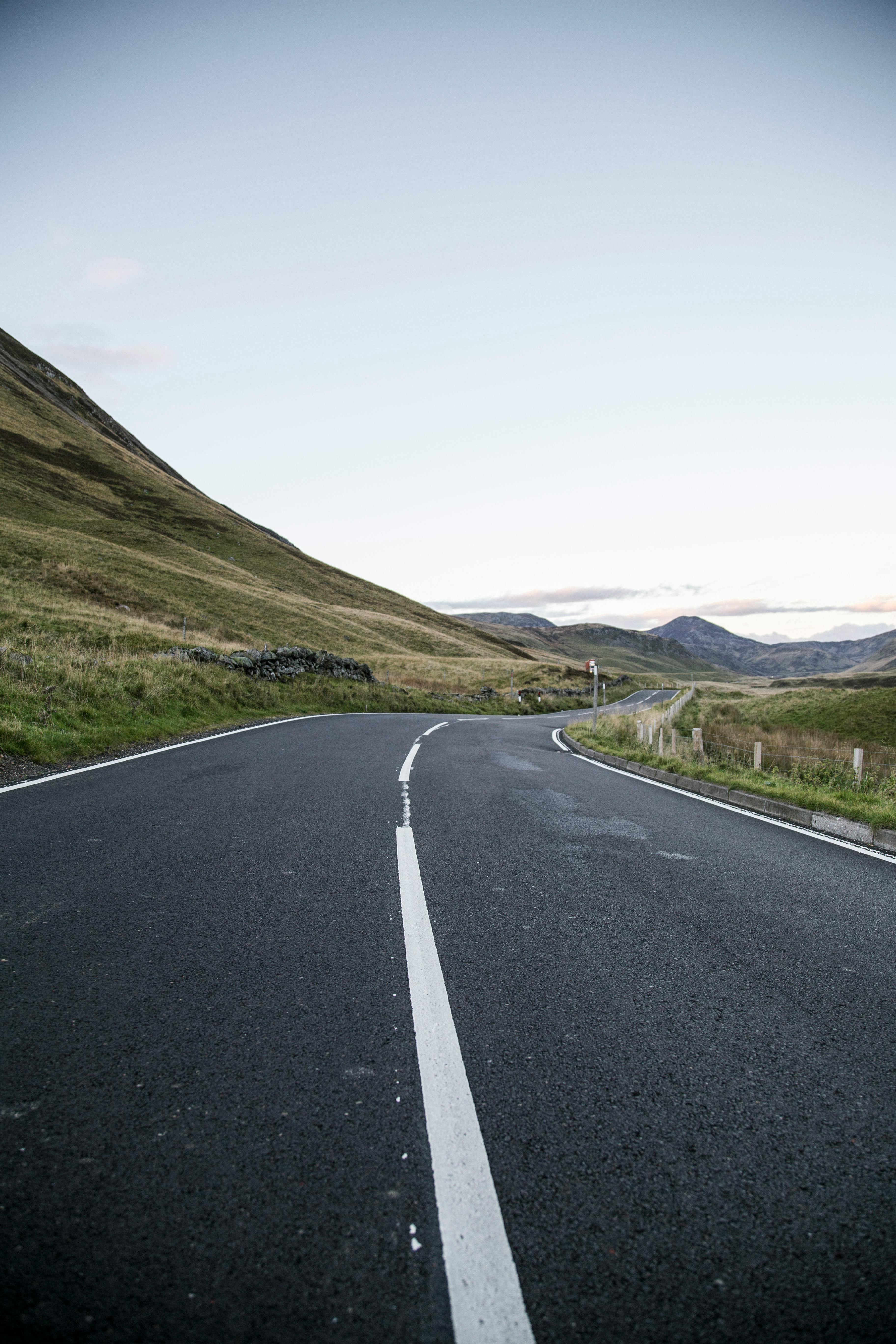 Asphalt Road in Between Trees · Free Stock Photo