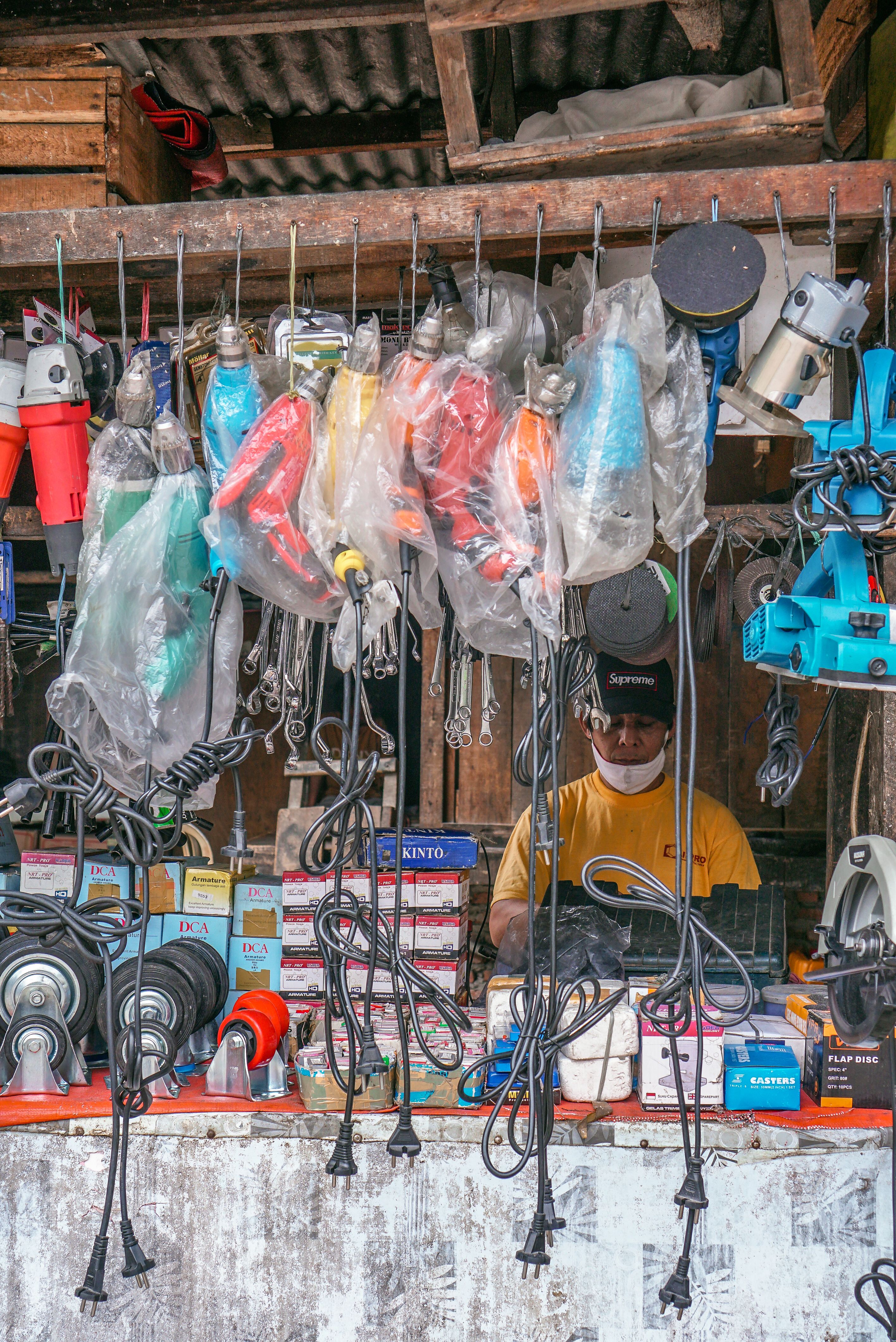 Street Stall with Power Tools · Free Stock Photo