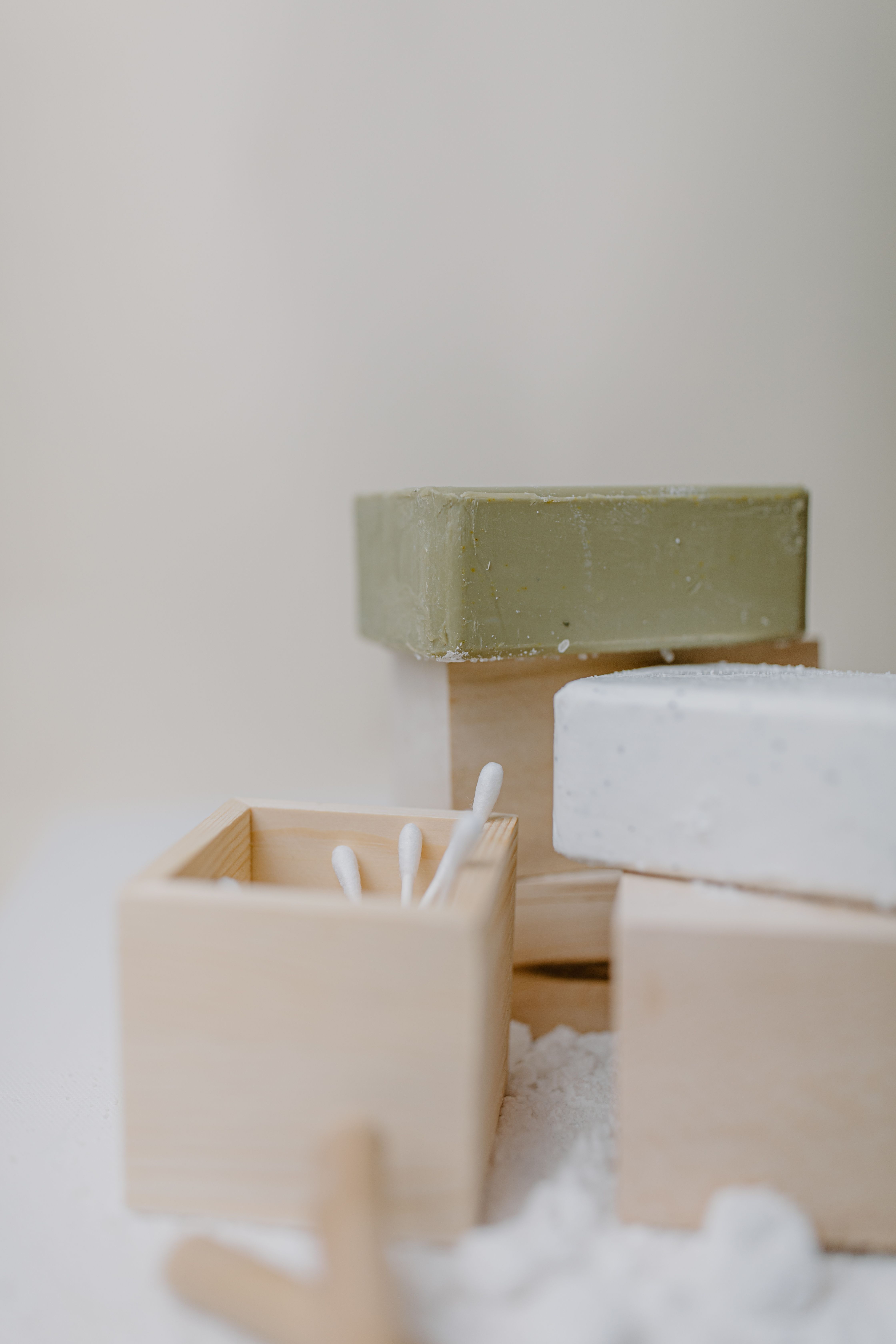 Soap Bars on Wooden Blocks · Free Stock Photo
