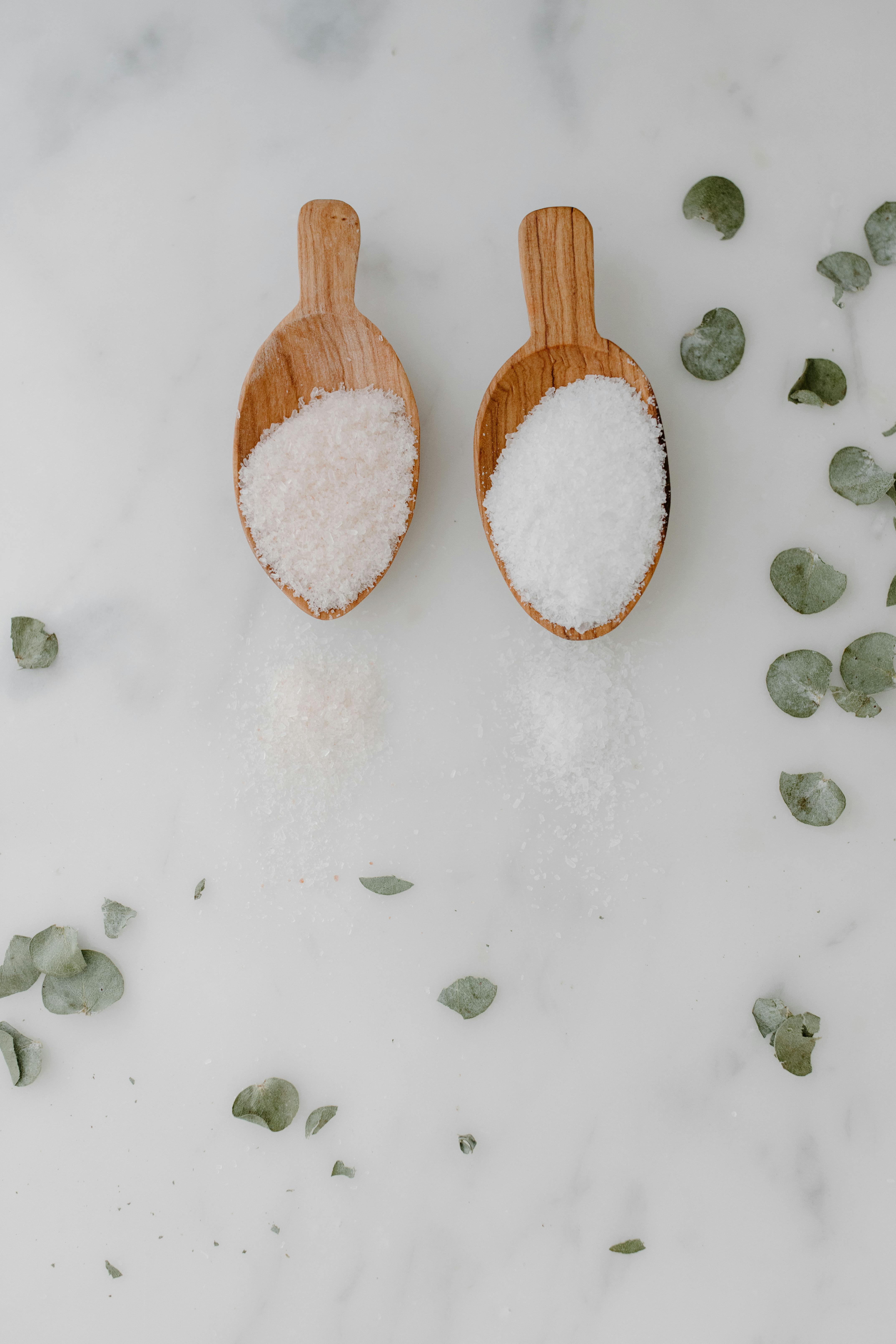A Pair of Wooden Spoons with Salt Scrub · Free Stock Photo