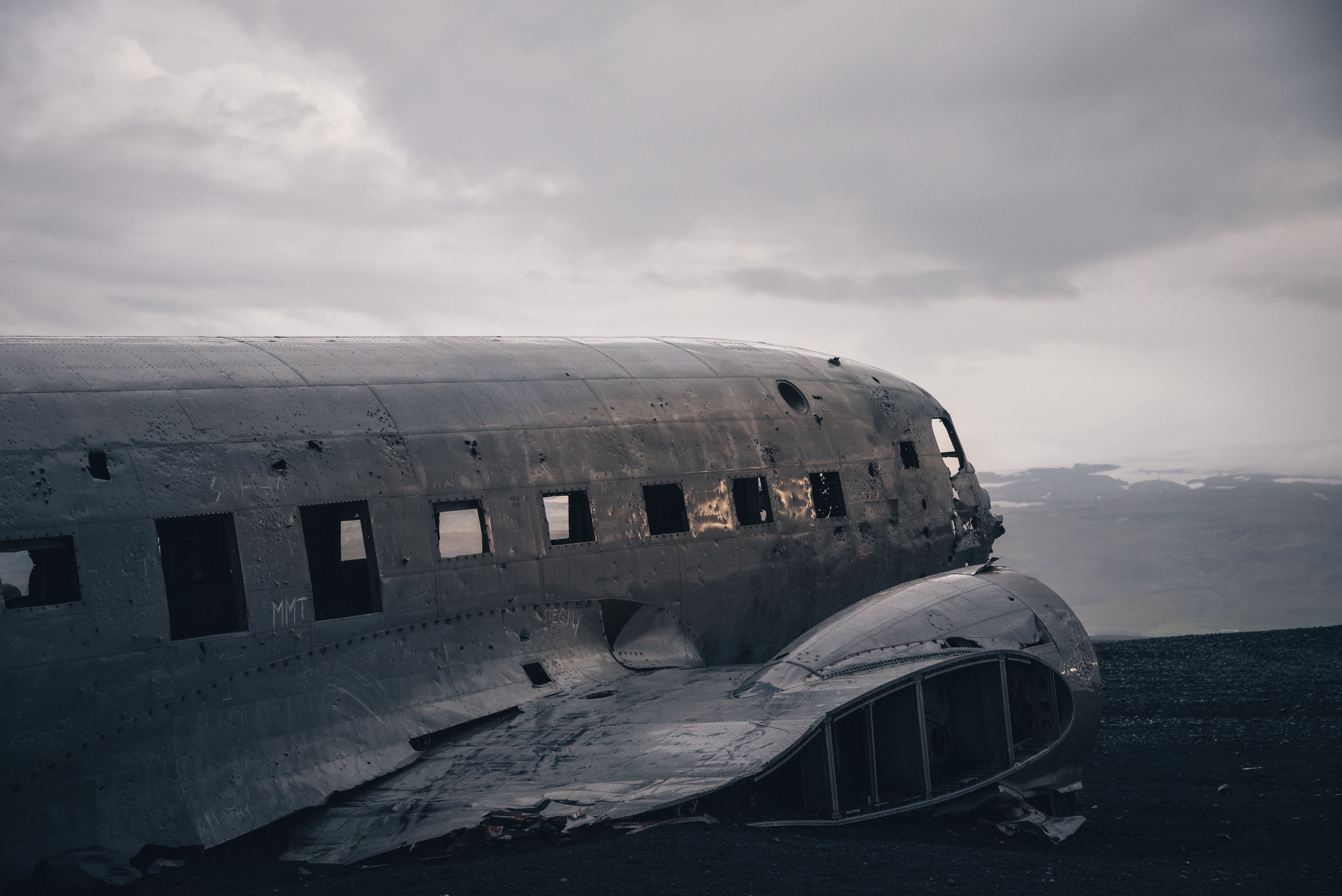 Photograph of a Wrecked Airplane · Free Stock Photo