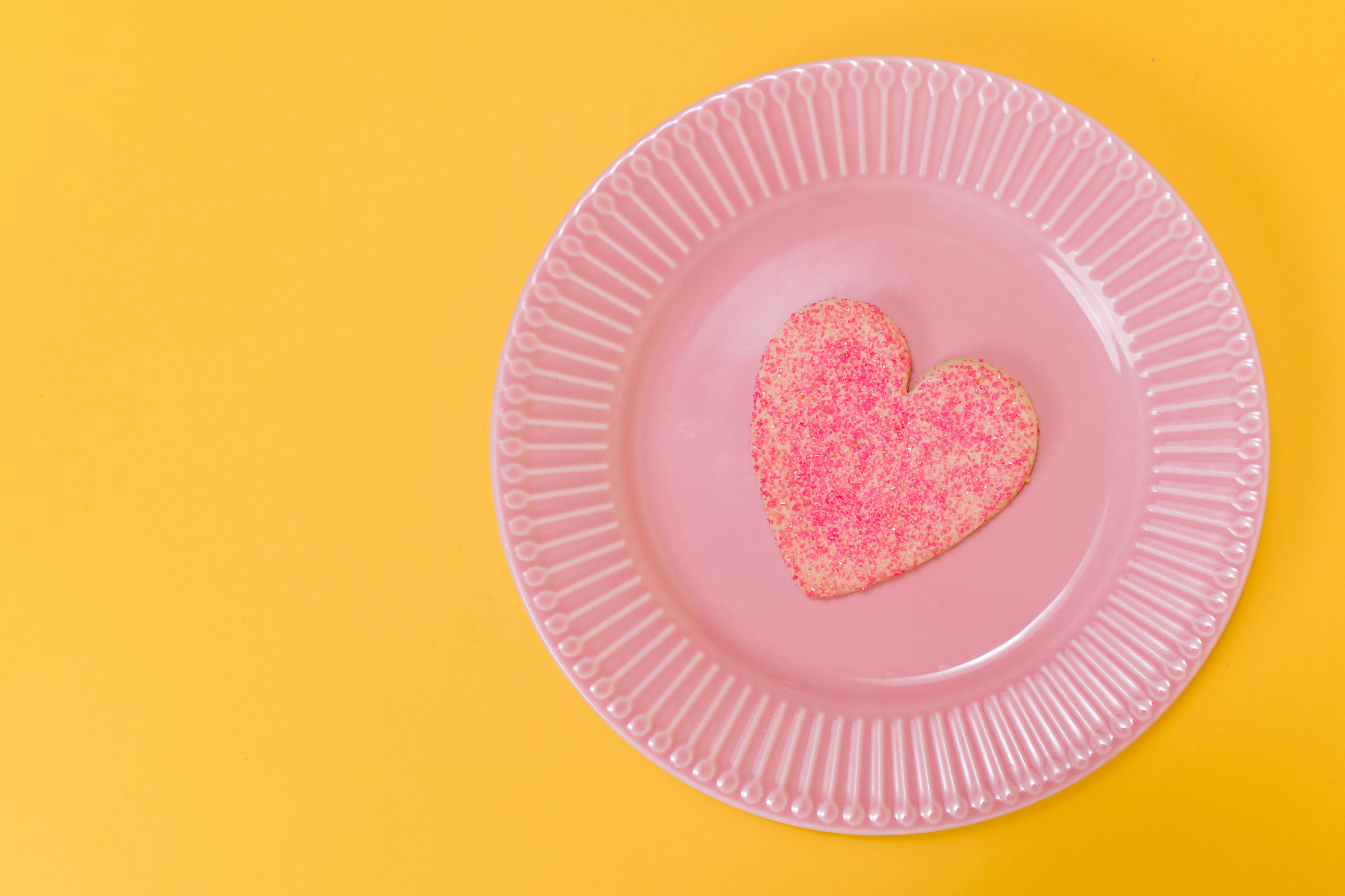 Pink Heart Shaped Cake on Paper Plate · Free Stock Photo