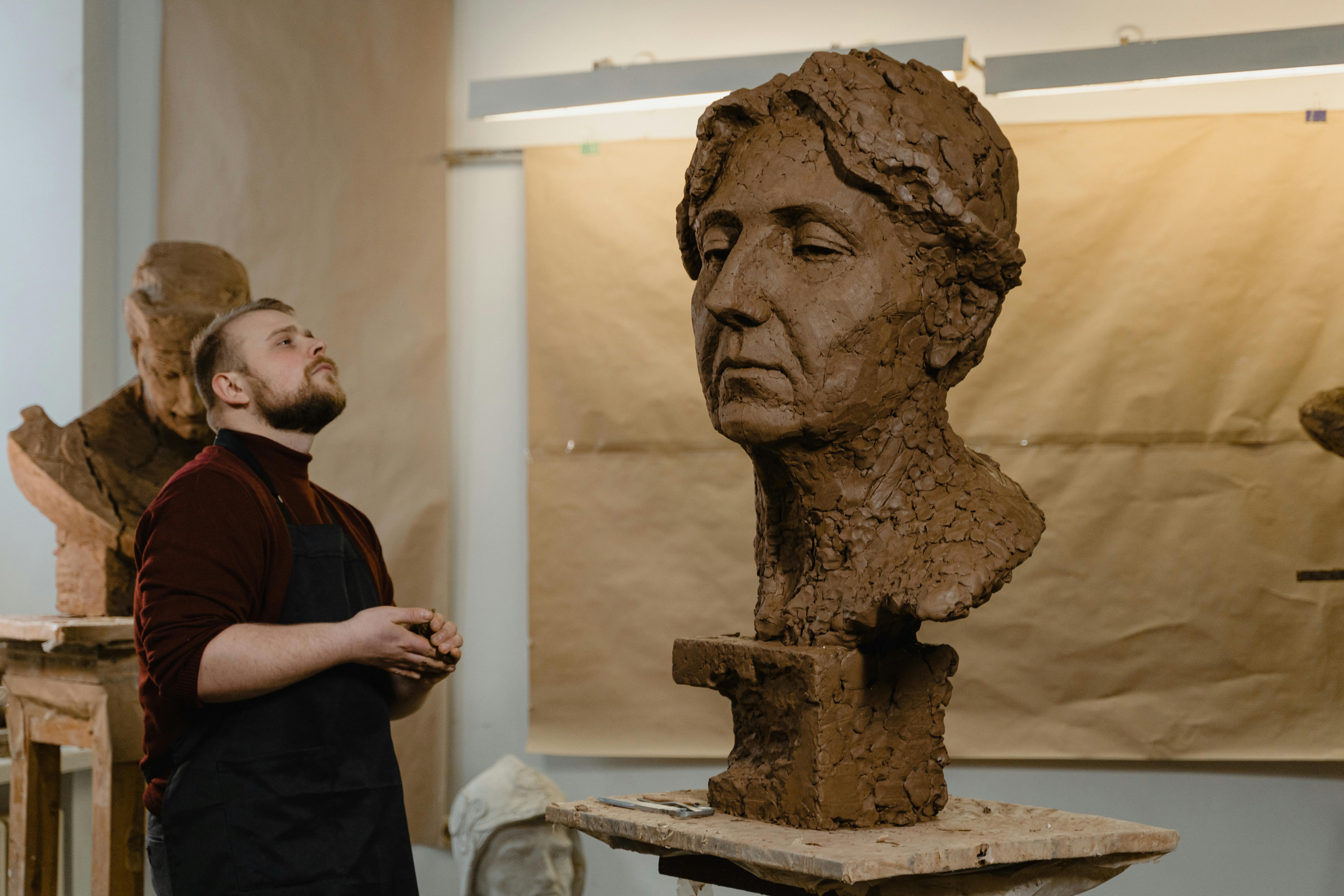 A Sculptor Looking at Sculpture · Free Stock Photo