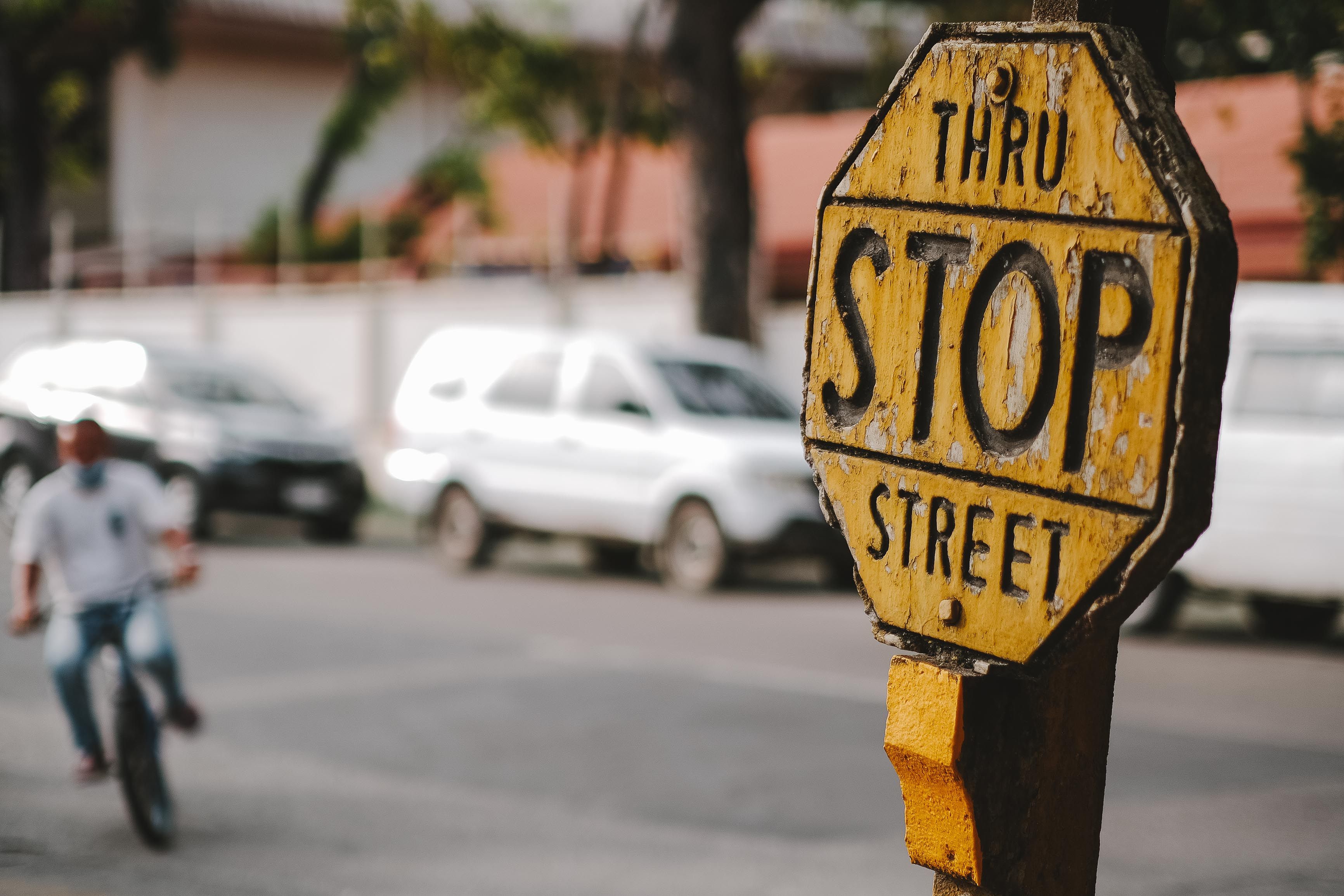 Close-Up Shot of a Metallic Stop Sign · Free Stock Photo