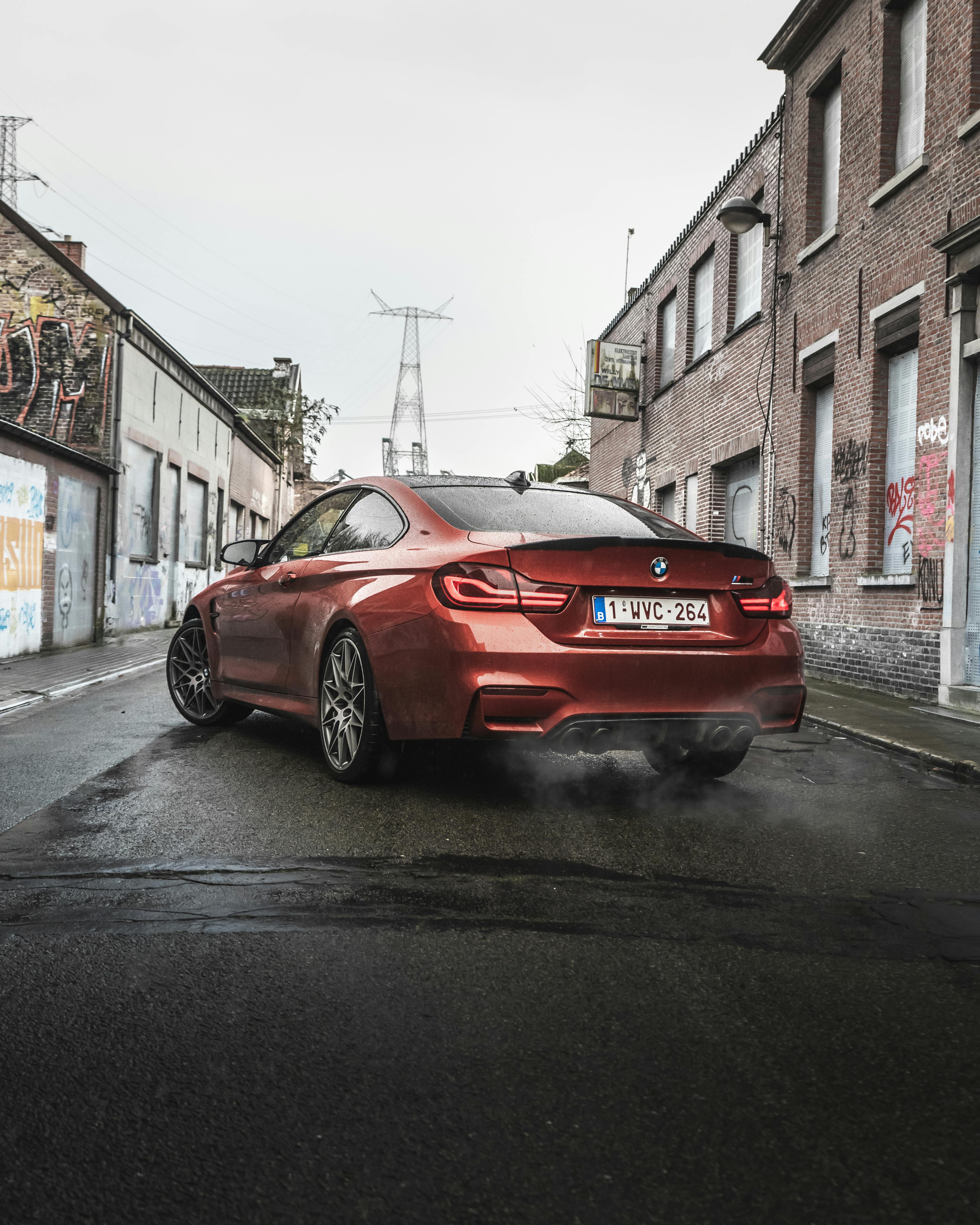 Red Car Parked on the Road · Free Stock Photo
