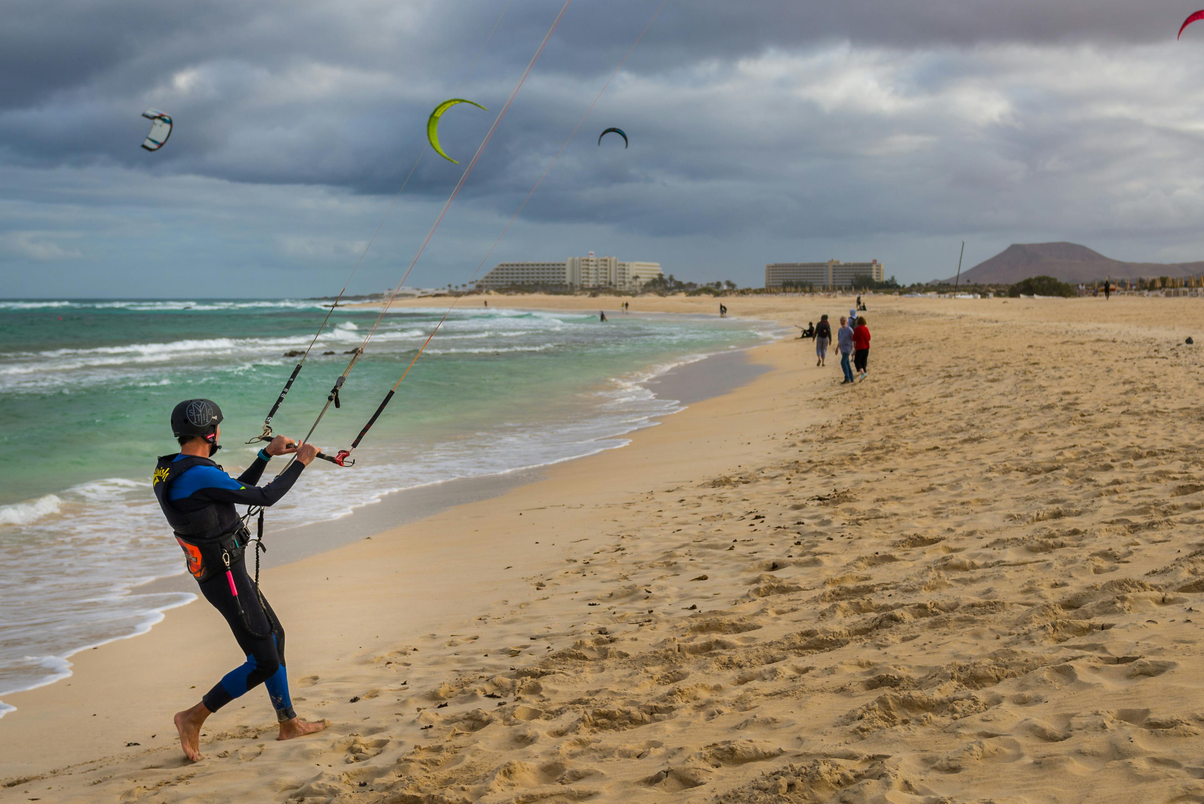 Person with Kite on Beach · Free Stock Photo