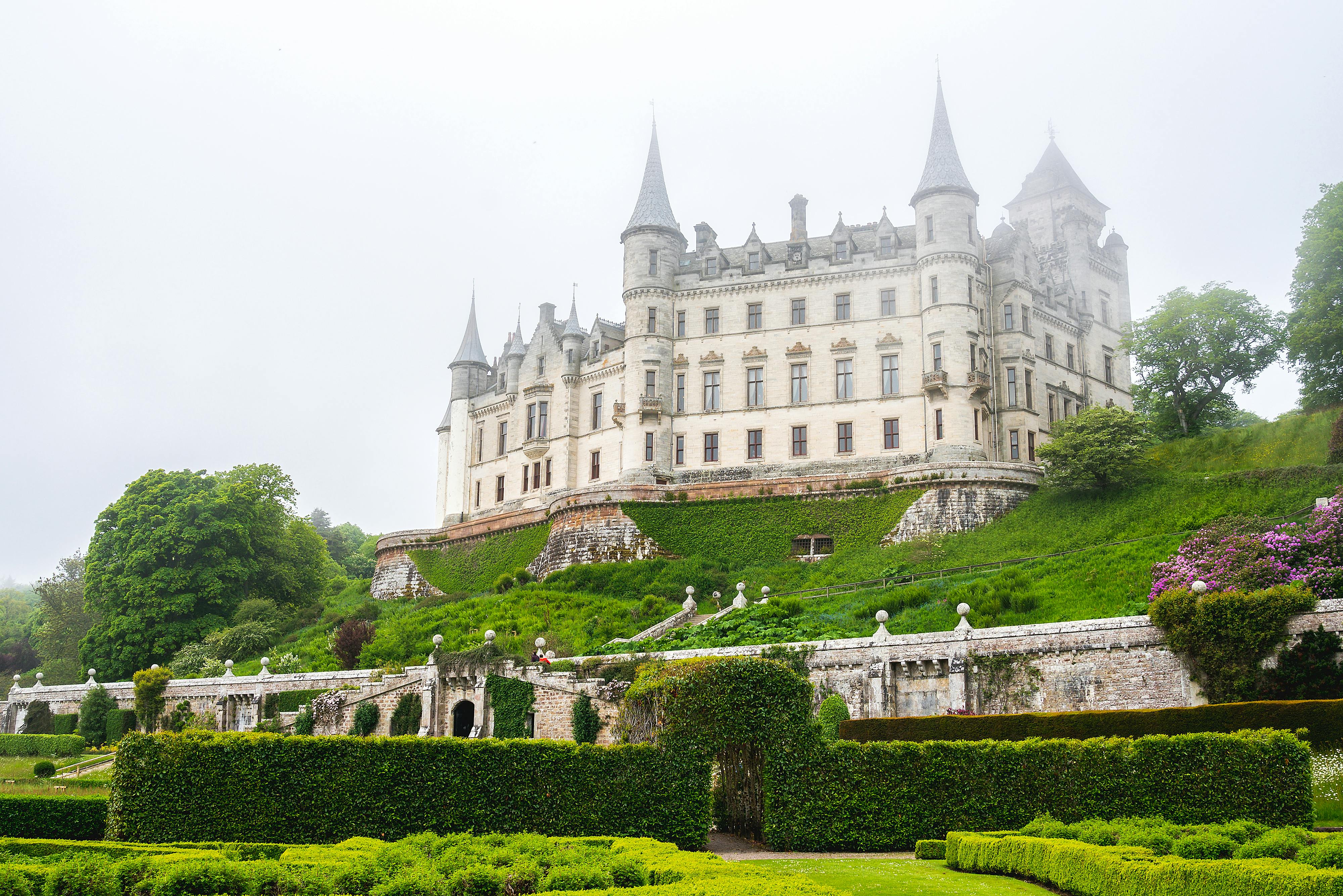 White Concrete Castle Surrounded by Green Plants · Free Stock Photo