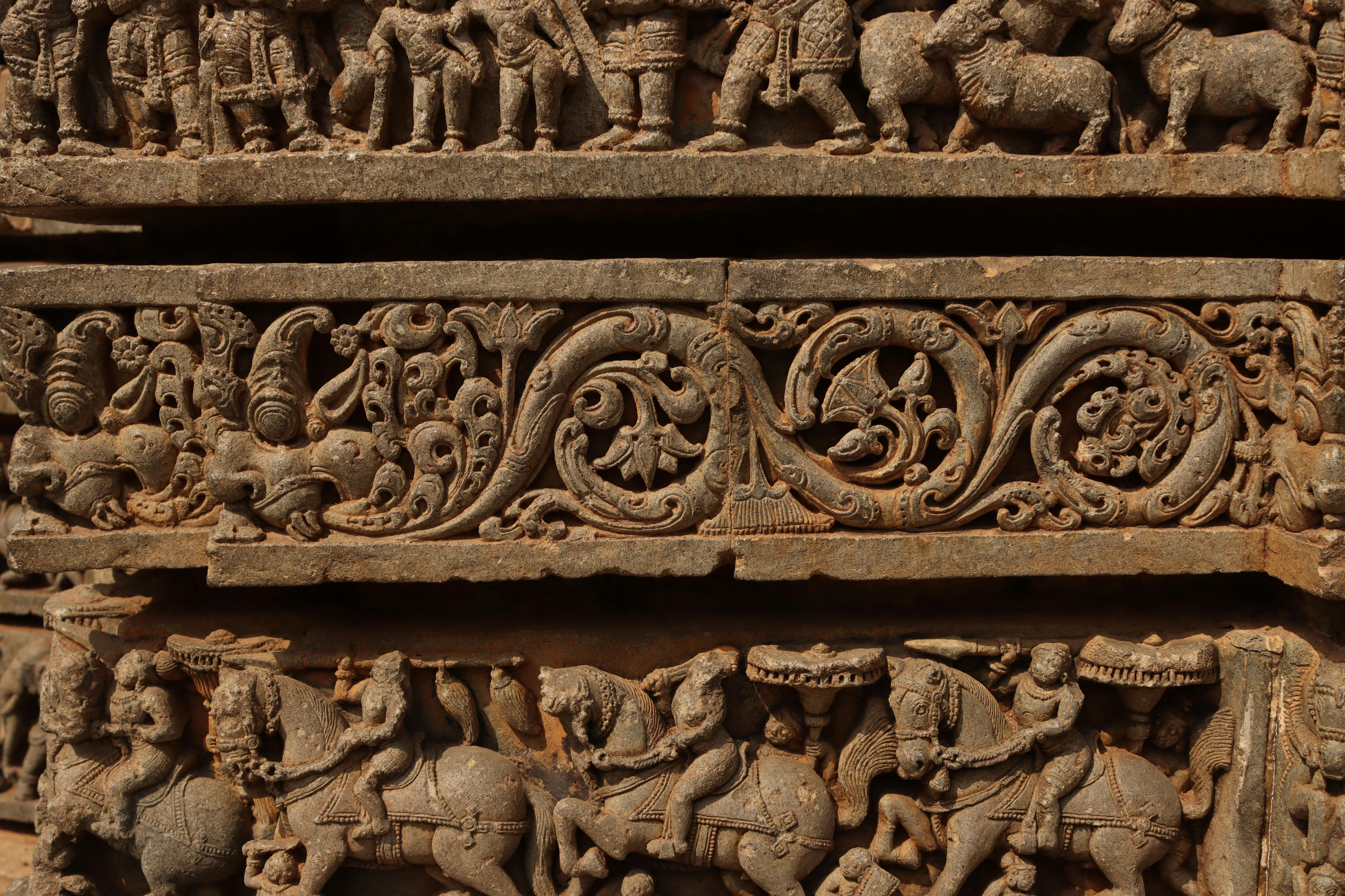 Ancient Sculptures in Wall · Free Stock Photo