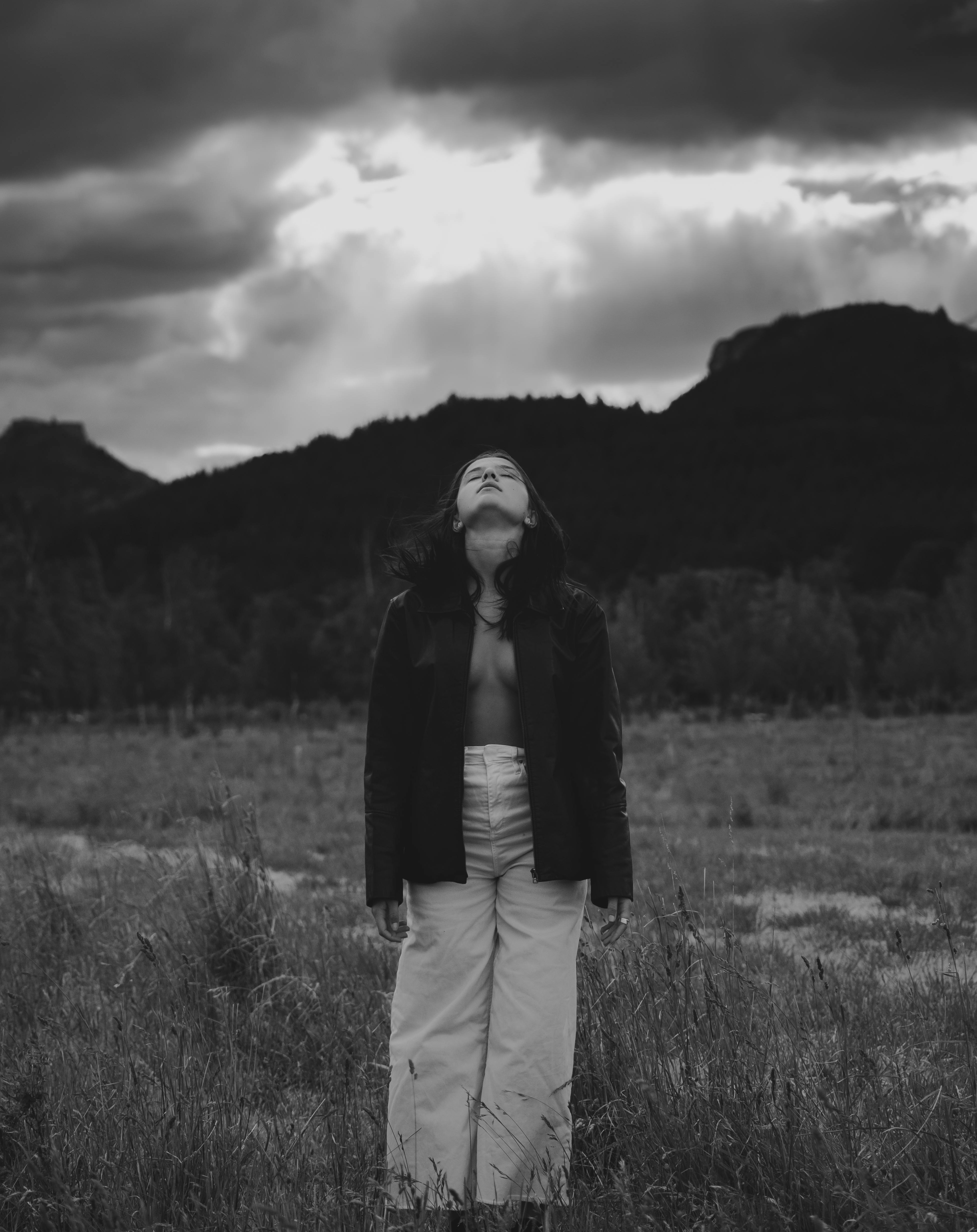 Anonymous lady admiring nature in highlands under misty sky · Free ...