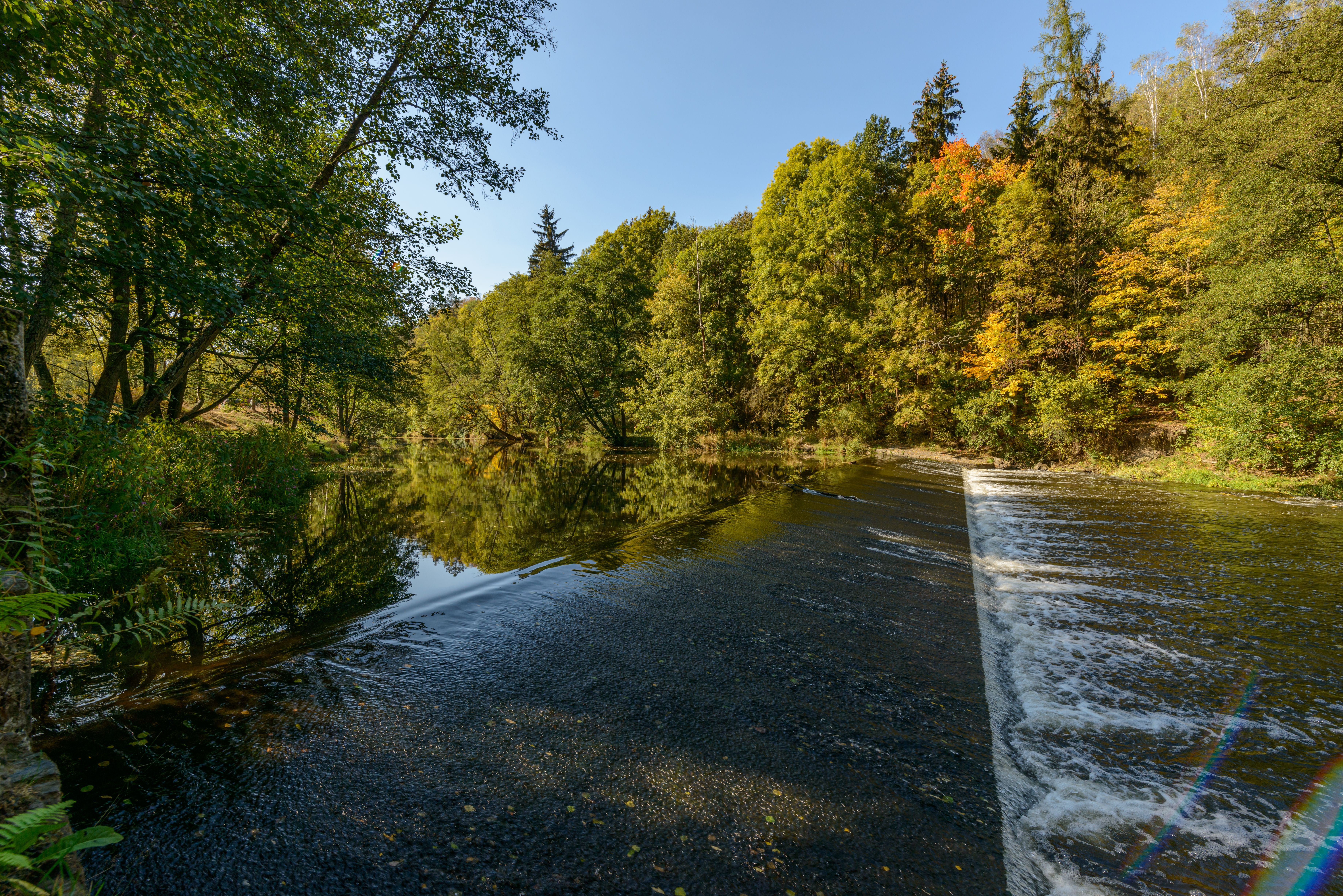 Water from Pond Flowing to a River · Free Stock Photo