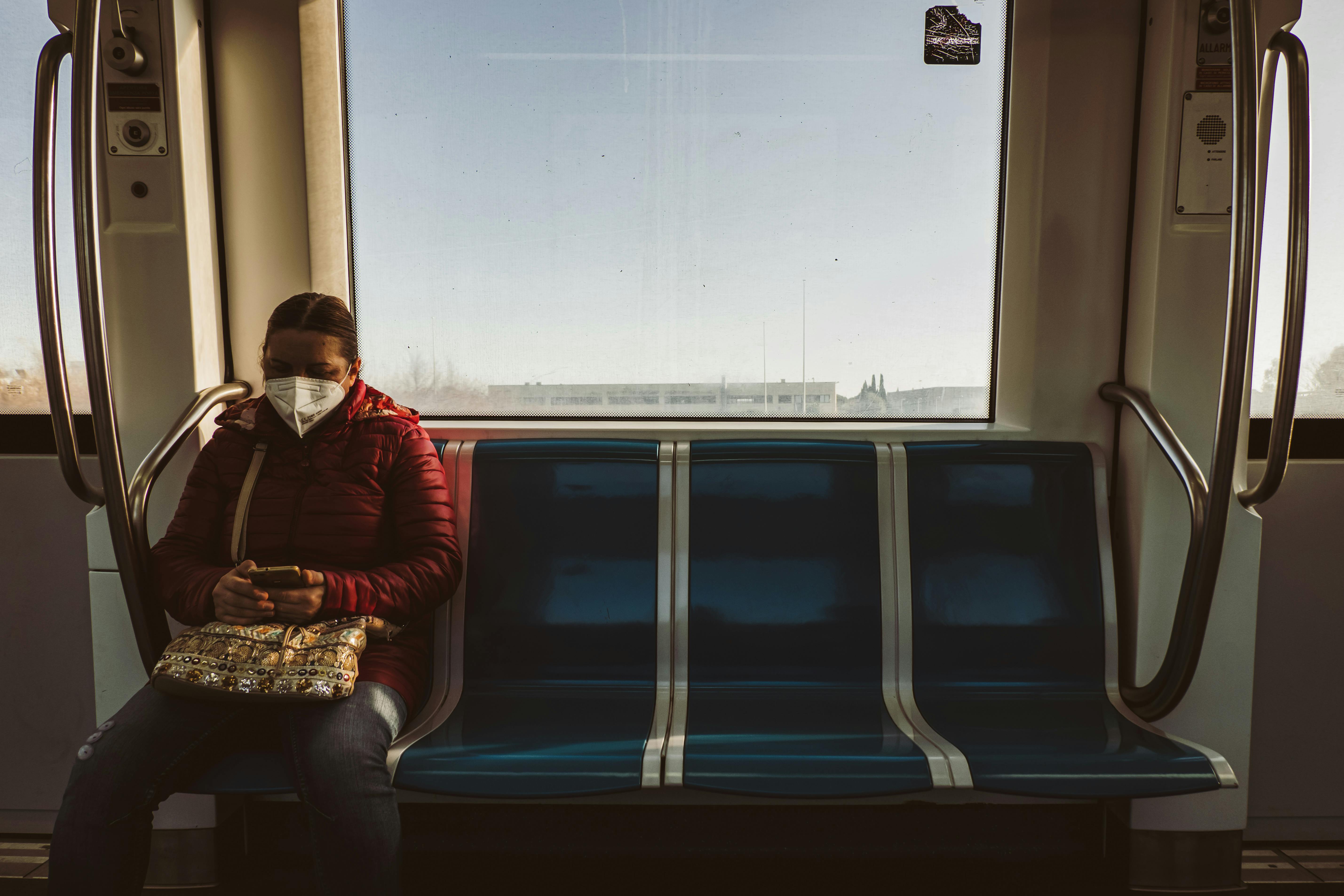 Commuter riding a Train · Free Stock Photo